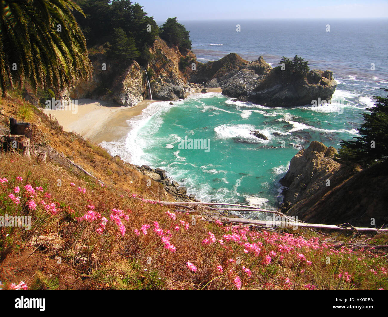 Pfeiffer falls Big Sur California Stock Photo - Alamy