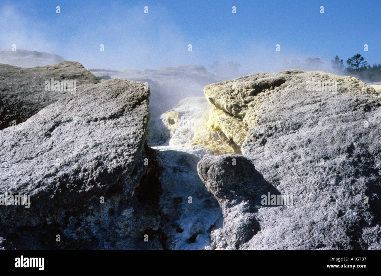 Geysers Hot Springs New Zealand Sulphur Rocks Hot Springs at Rotorua ...