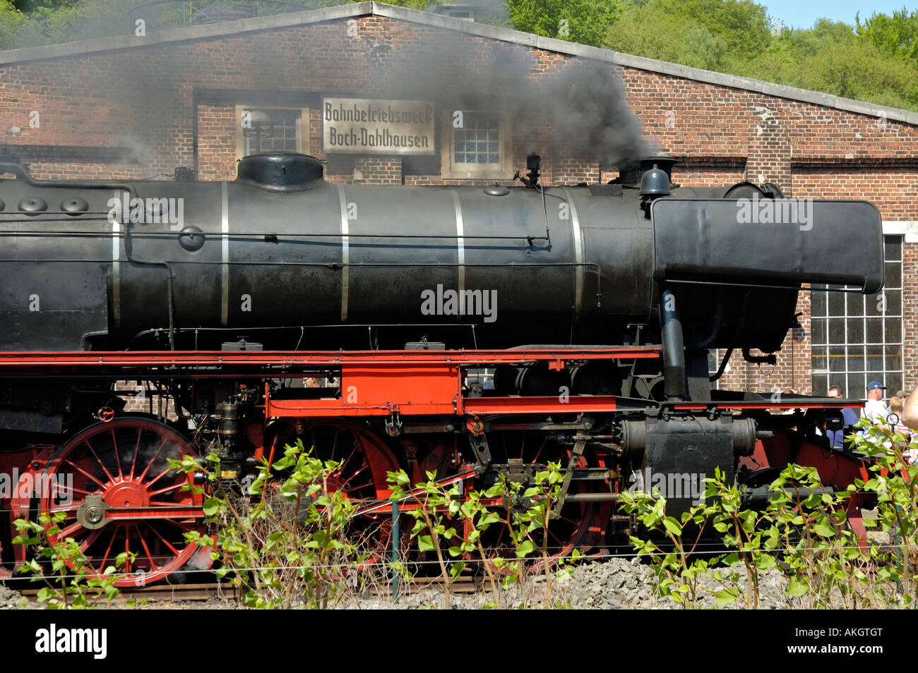 Preserved steam locomotive in action during 30th birthday celebrations ...