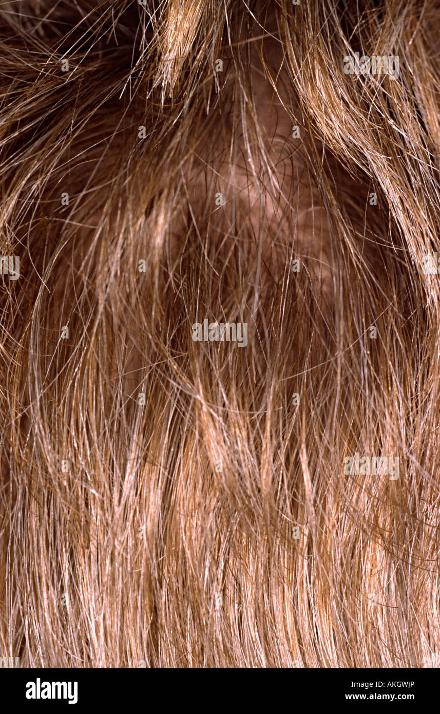 red hair of an older retired woman Stock Photo - Alamy