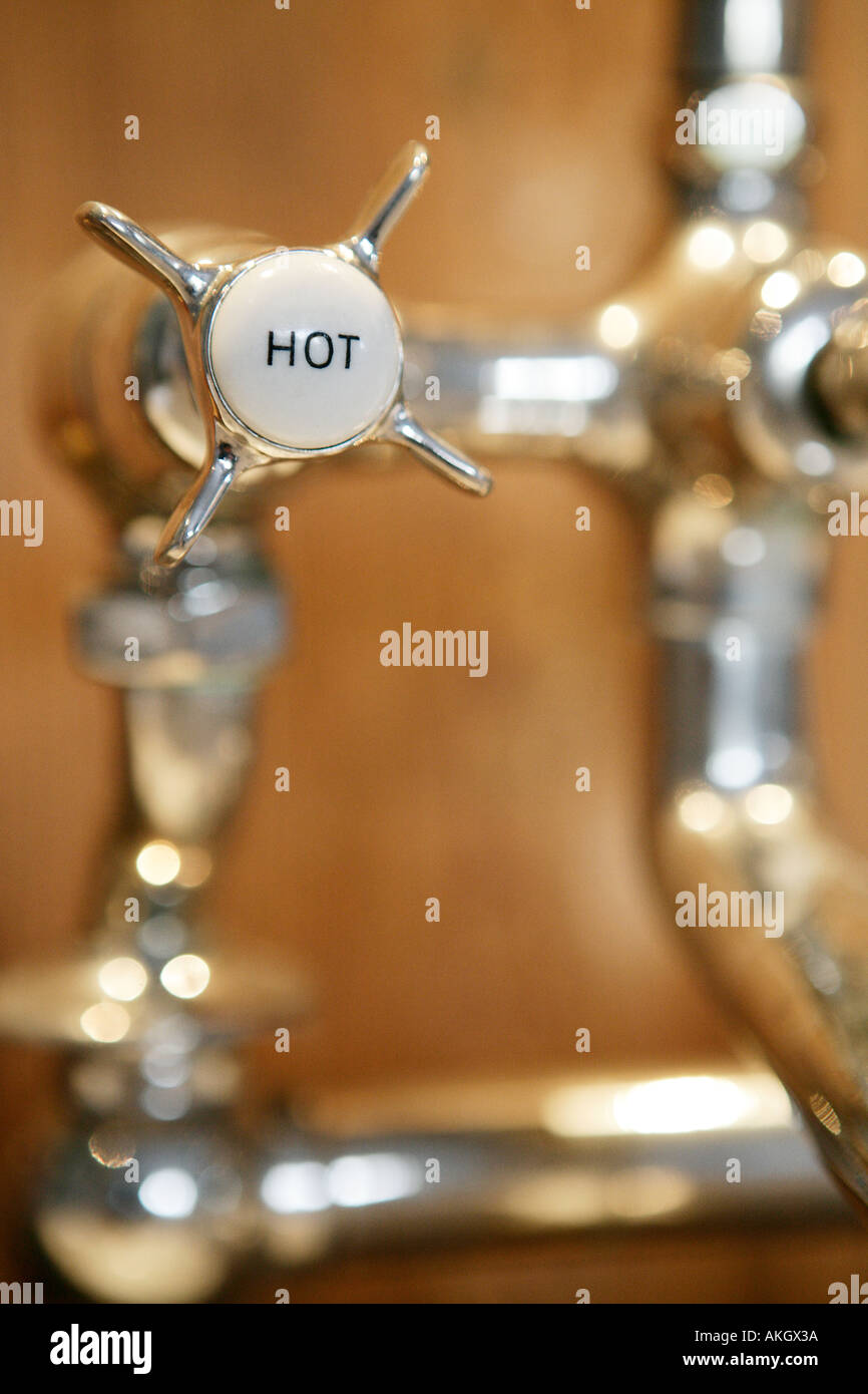 Hot water tap Stock Photo - Alamy