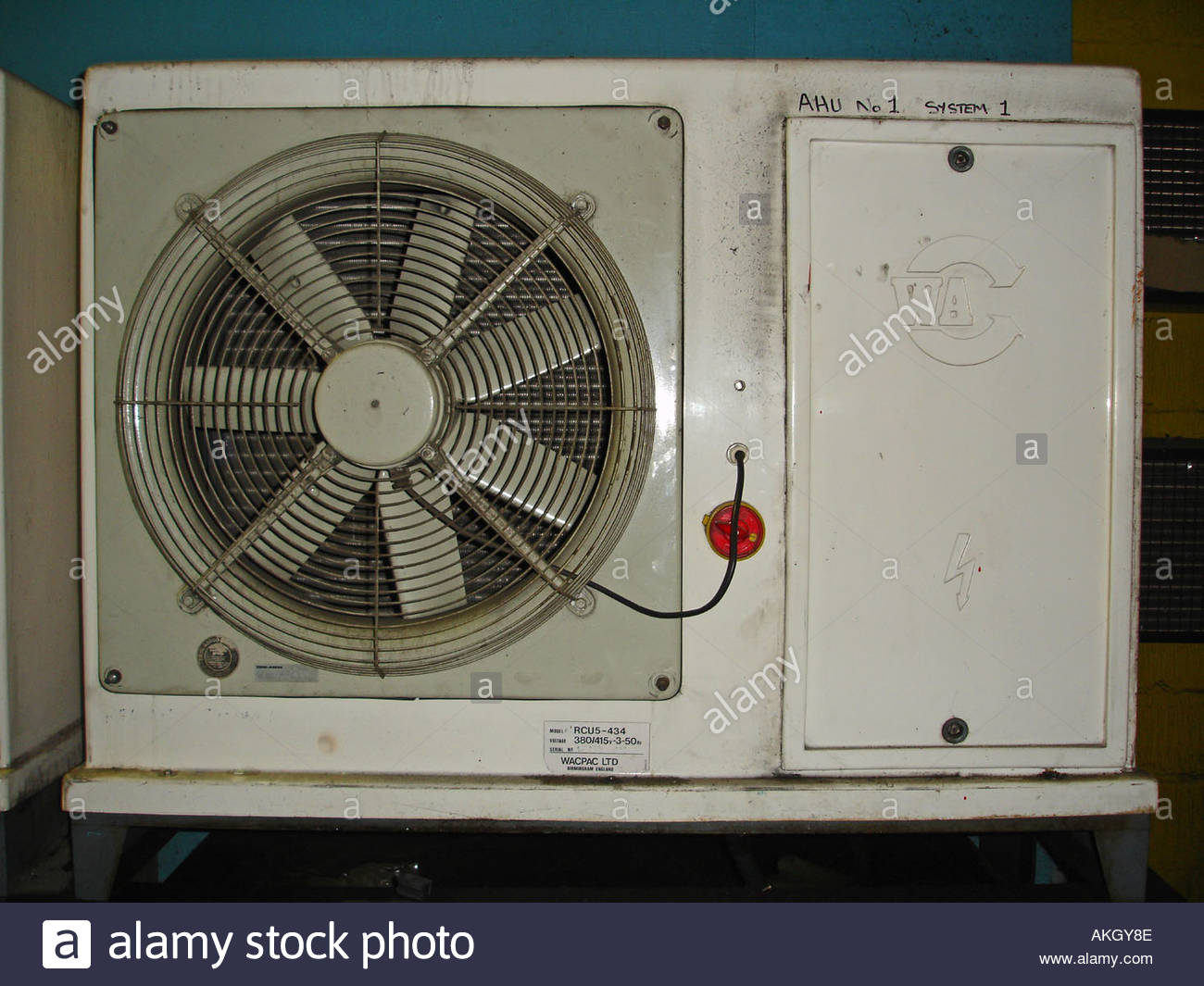 Air conditioning unit and fans Stock Photo - Alamy