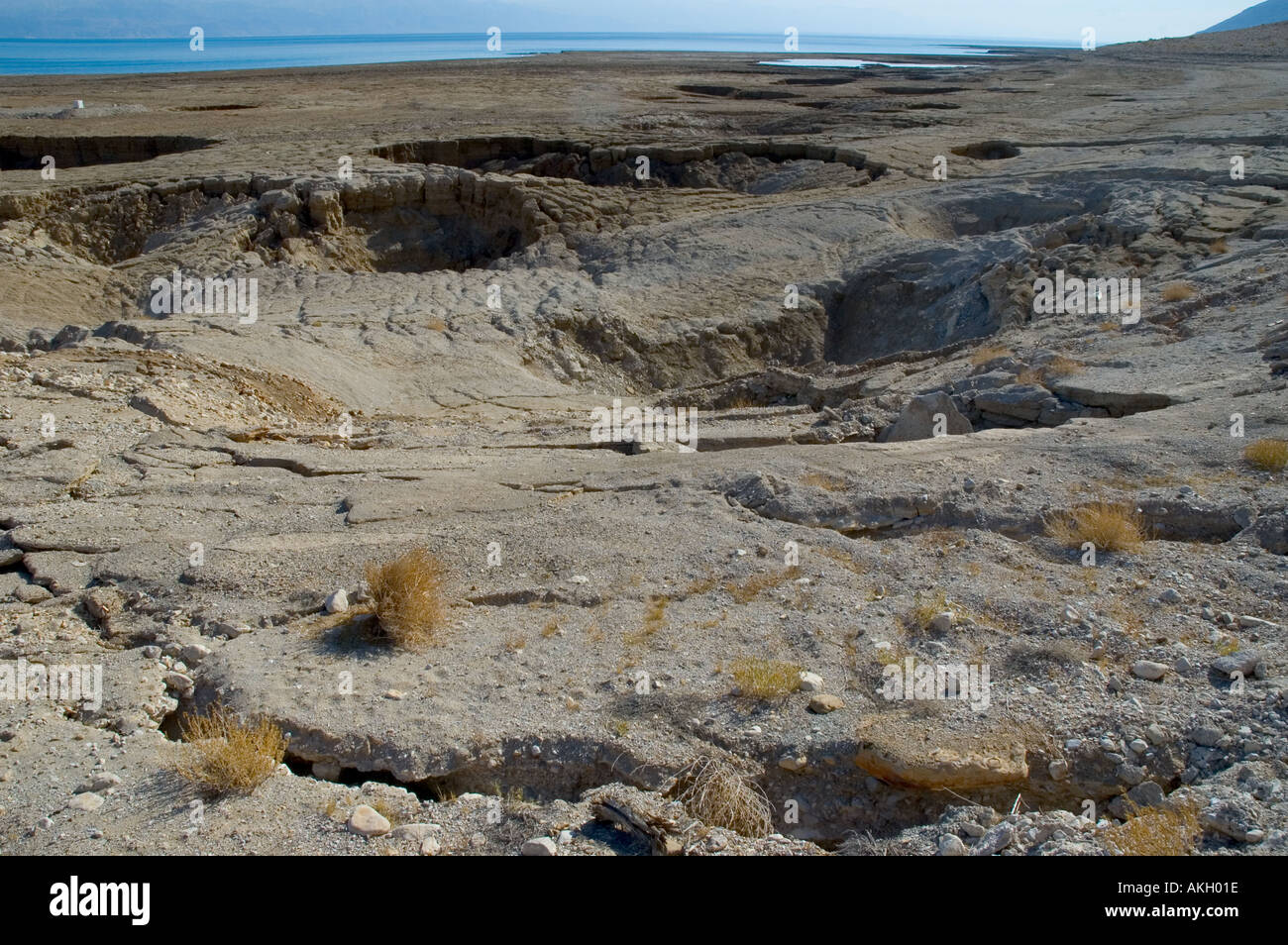 Israel Dead Sea Sink Holes Natural phenomenon due to the receding of ...