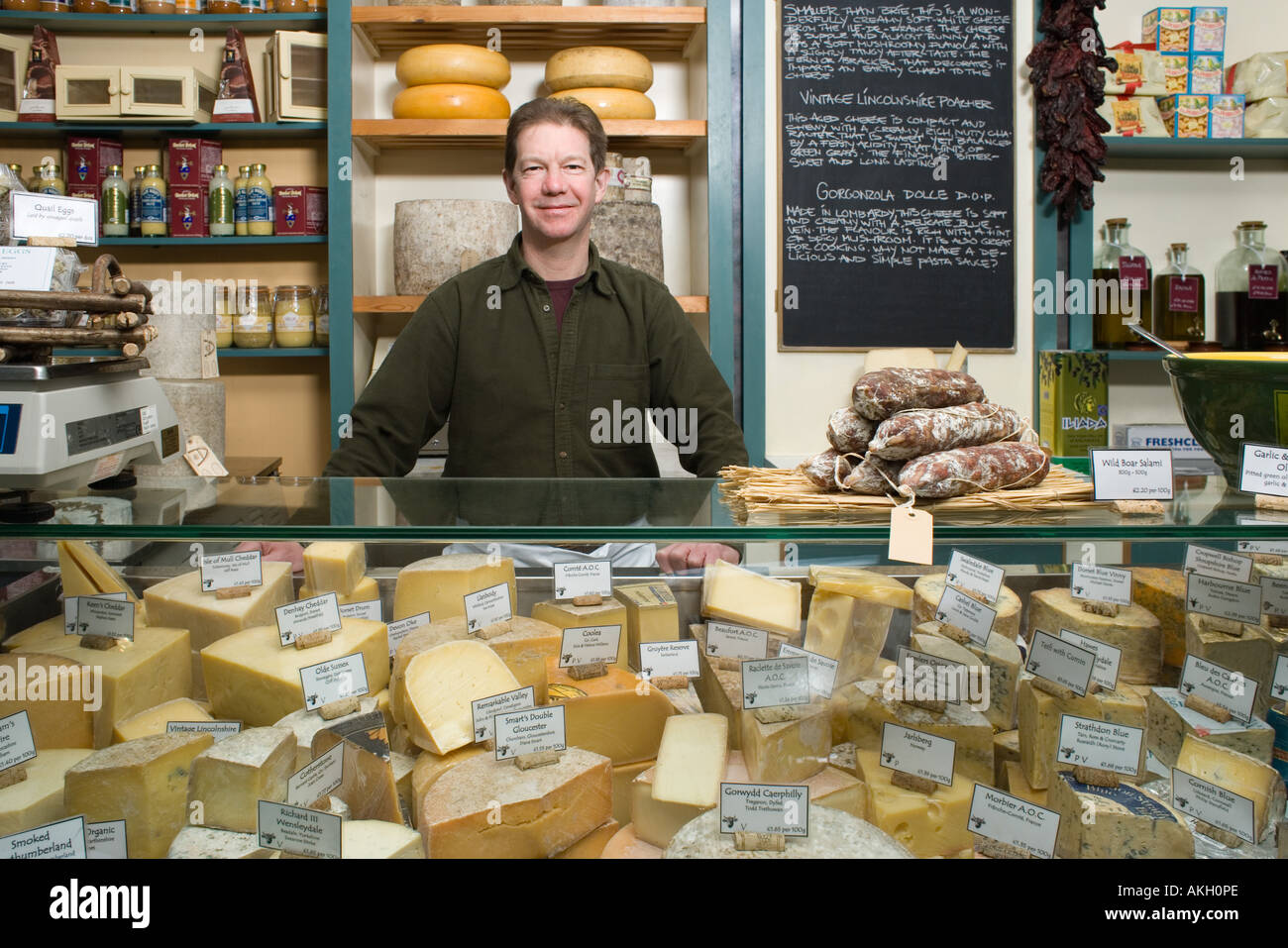 Portrait of a cheesemonger Stock Photo - Alamy