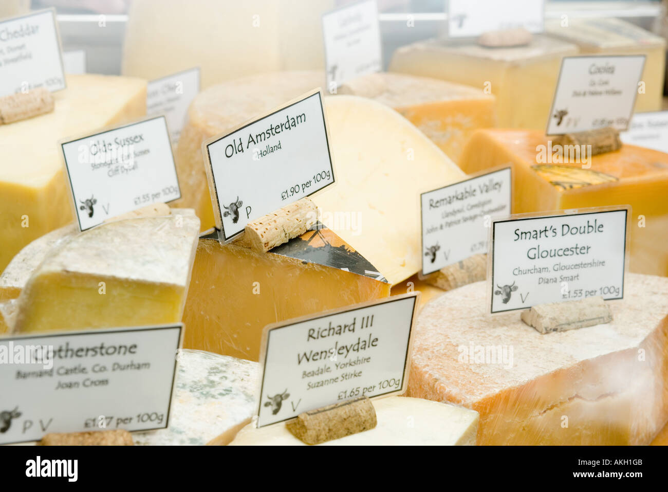 Cheese in a counter Stock Photo - Alamy