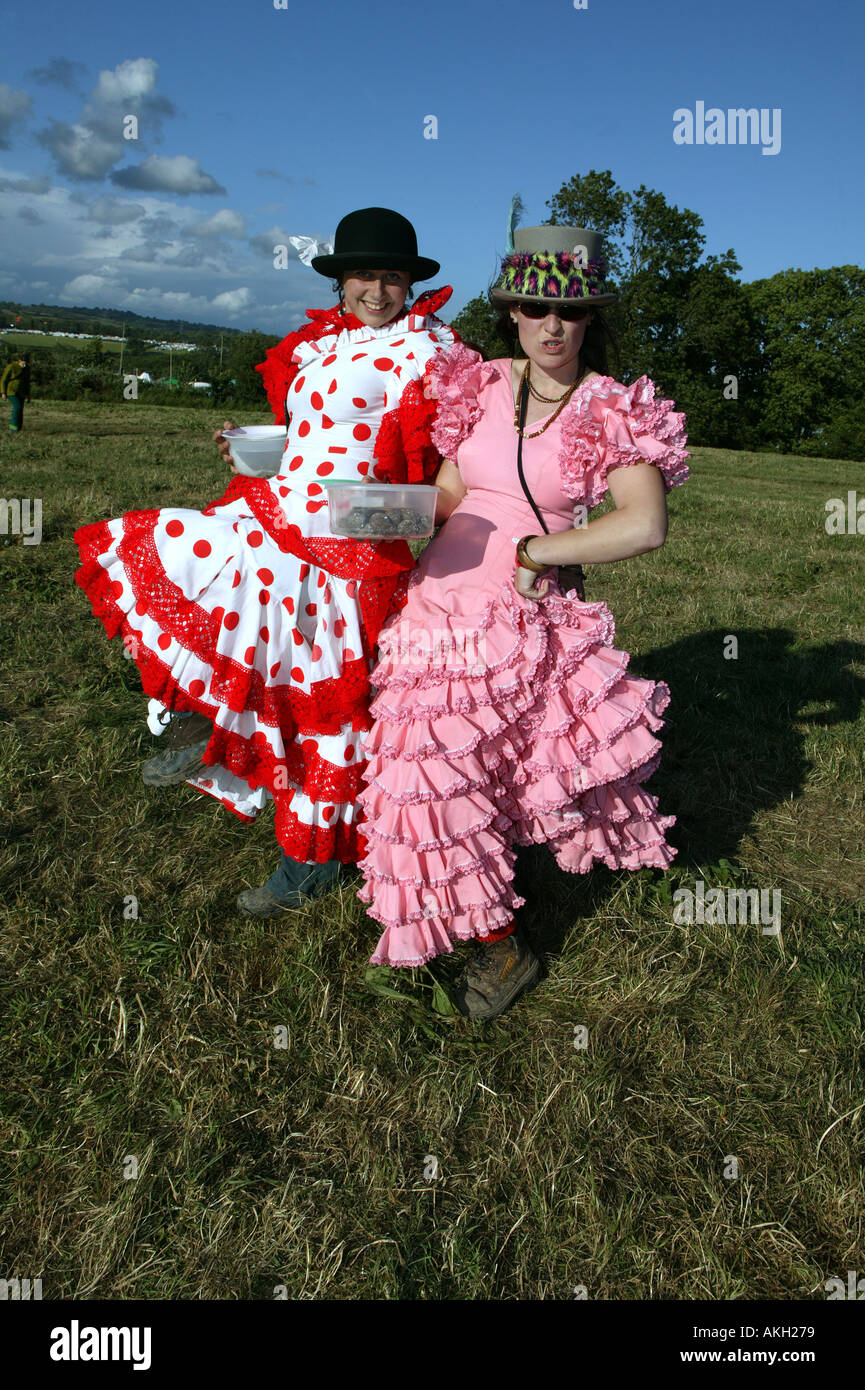 Spanish dancers selling hash cakes at the Glastonbury music festival ...