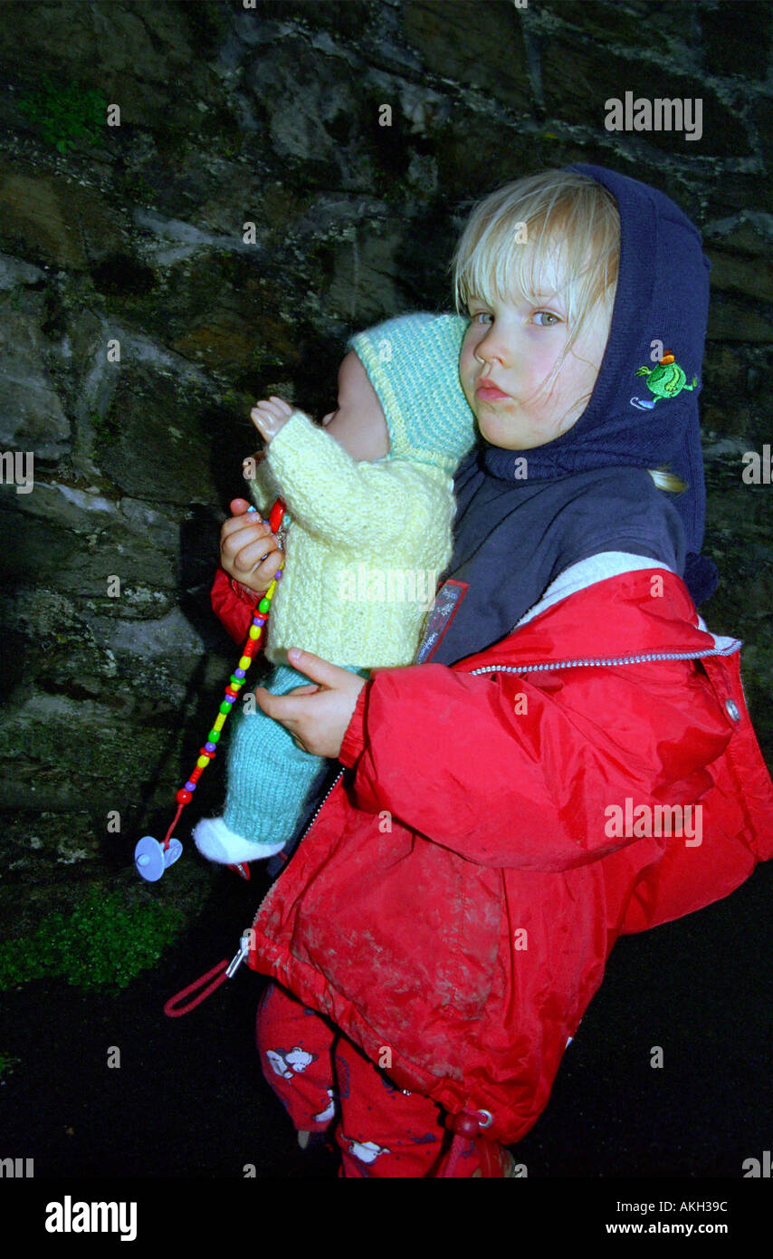 Child With Puppet 1 Stock Photo - Alamy