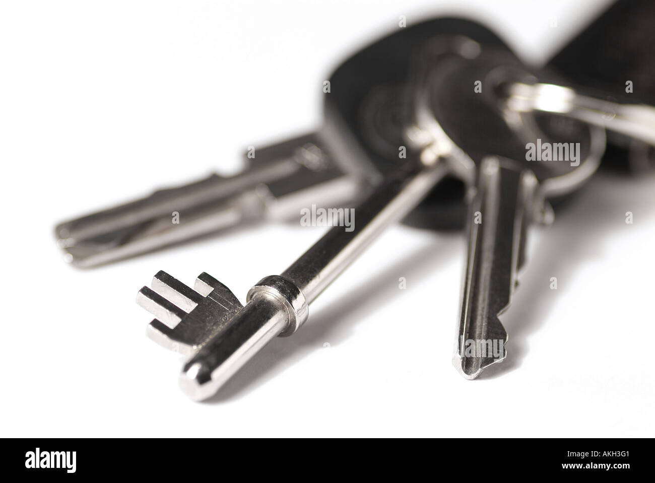 house keys on key ring Stock Photo - Alamy