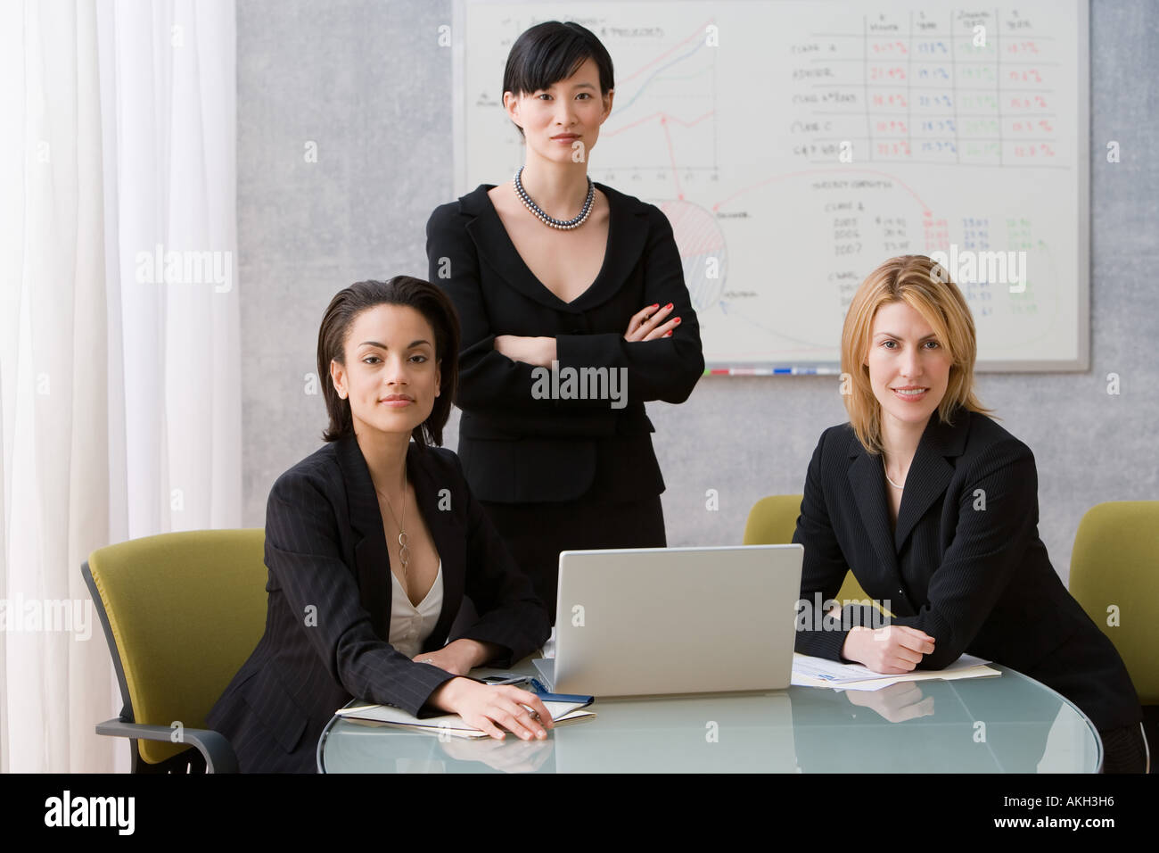 Communication sitting smiling authority conference table hi-res stock ...