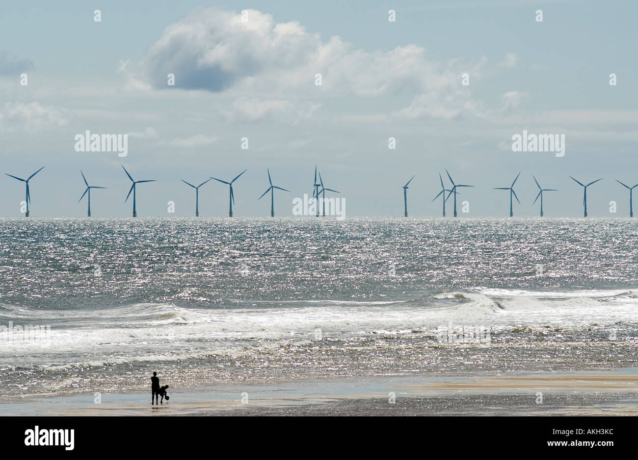 Offshore wind turbines norfolk beach hi-res stock photography and ...