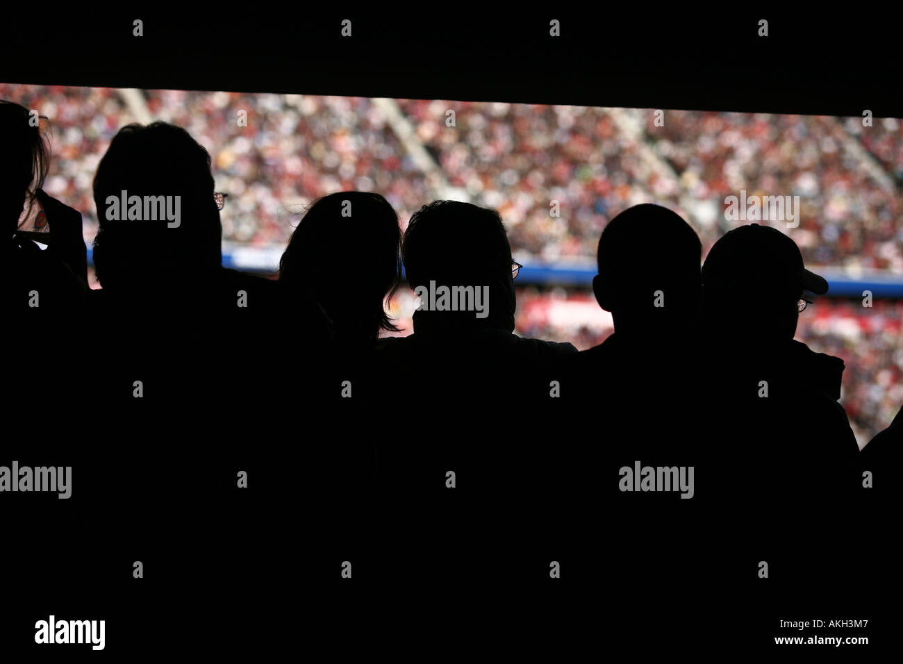 people watching a sports game in a stadion Stock Photo - Alamy