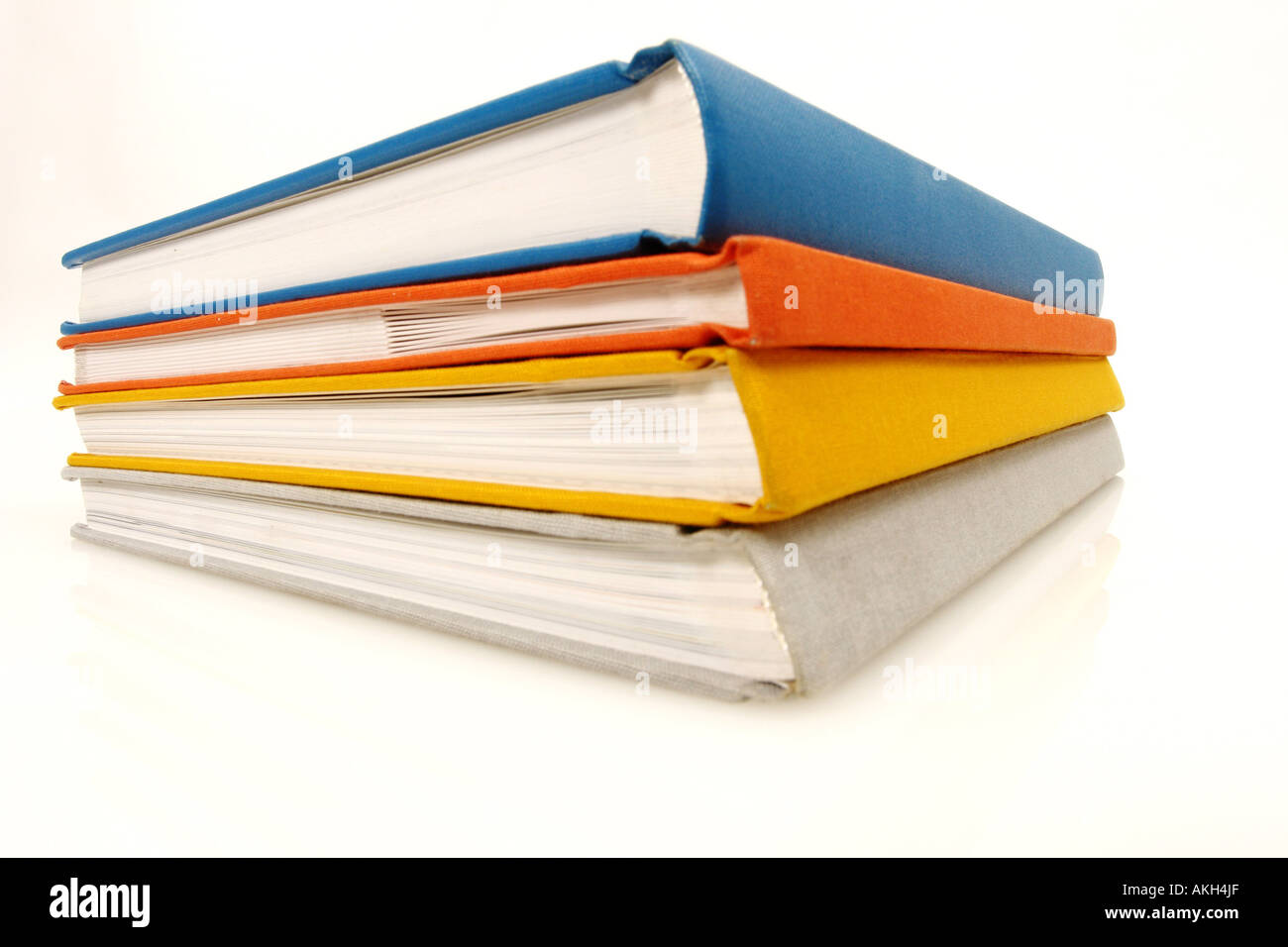 generic books on an isolated white background Stock Photo - Alamy
