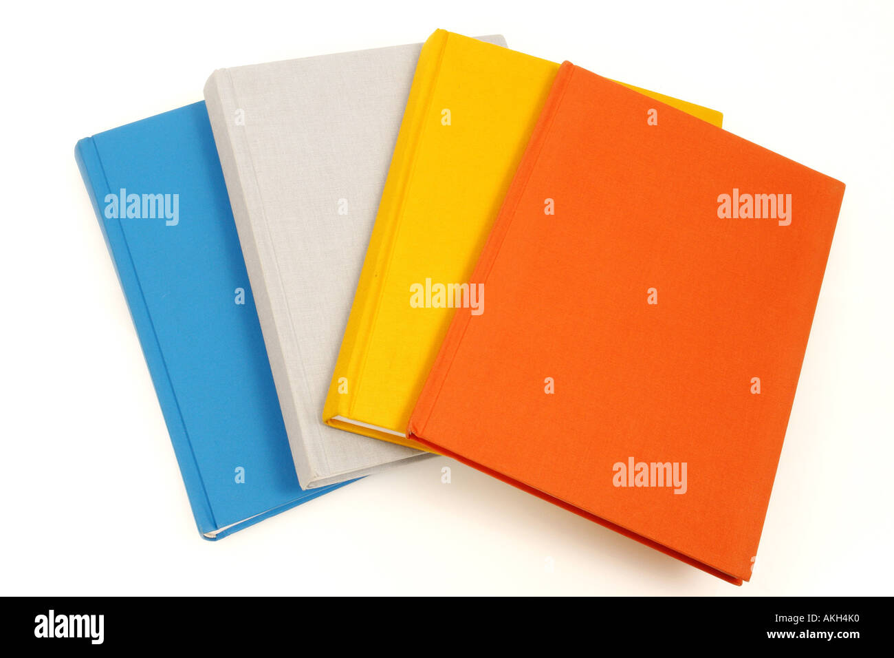 generic books on an isolated white background Stock Photo - Alamy