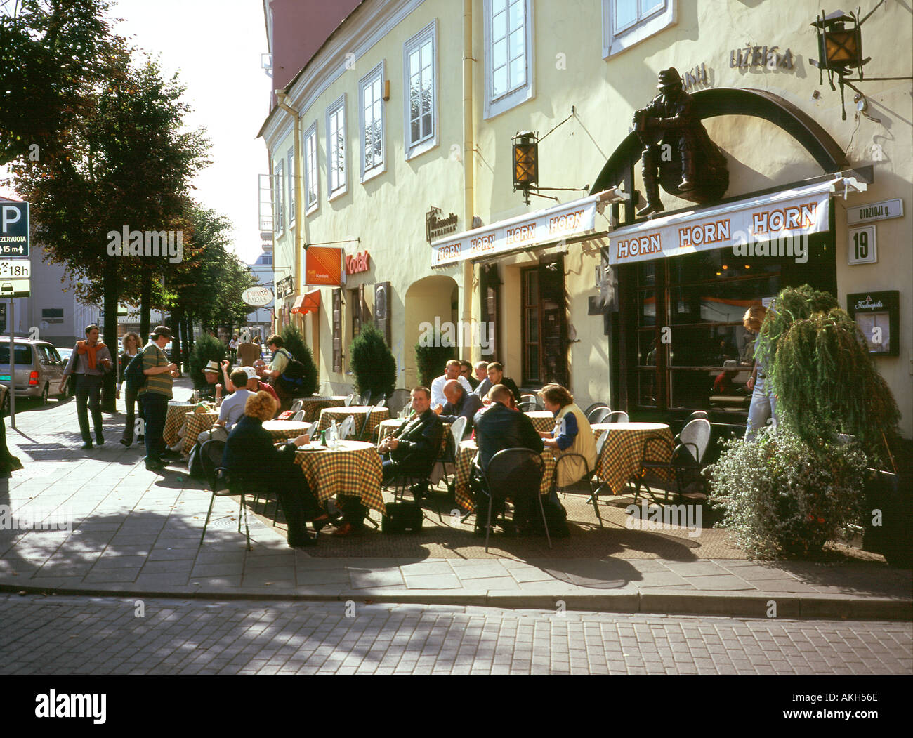 Street Cafe in Vilnius Lithuania Stock Photo - Alamy