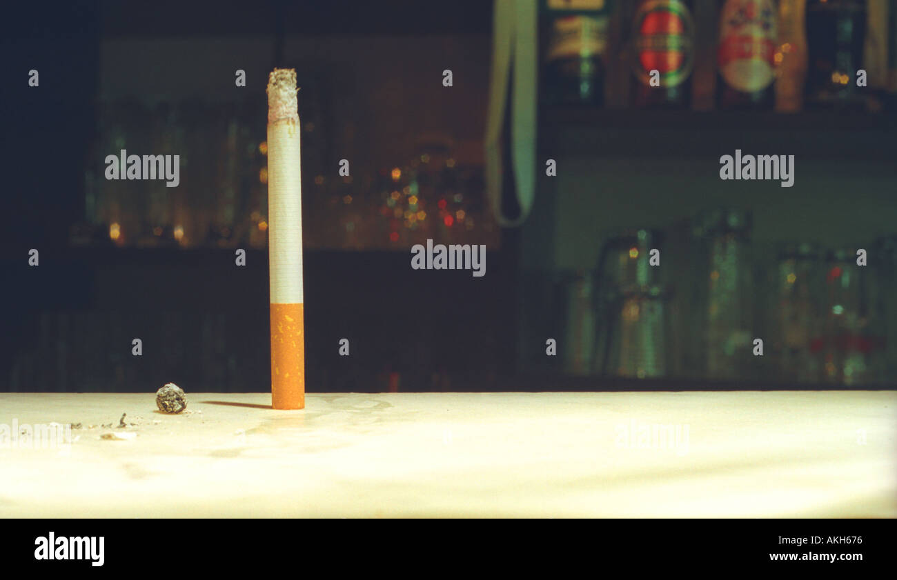 cigarette at the bar Stock Photo - Alamy