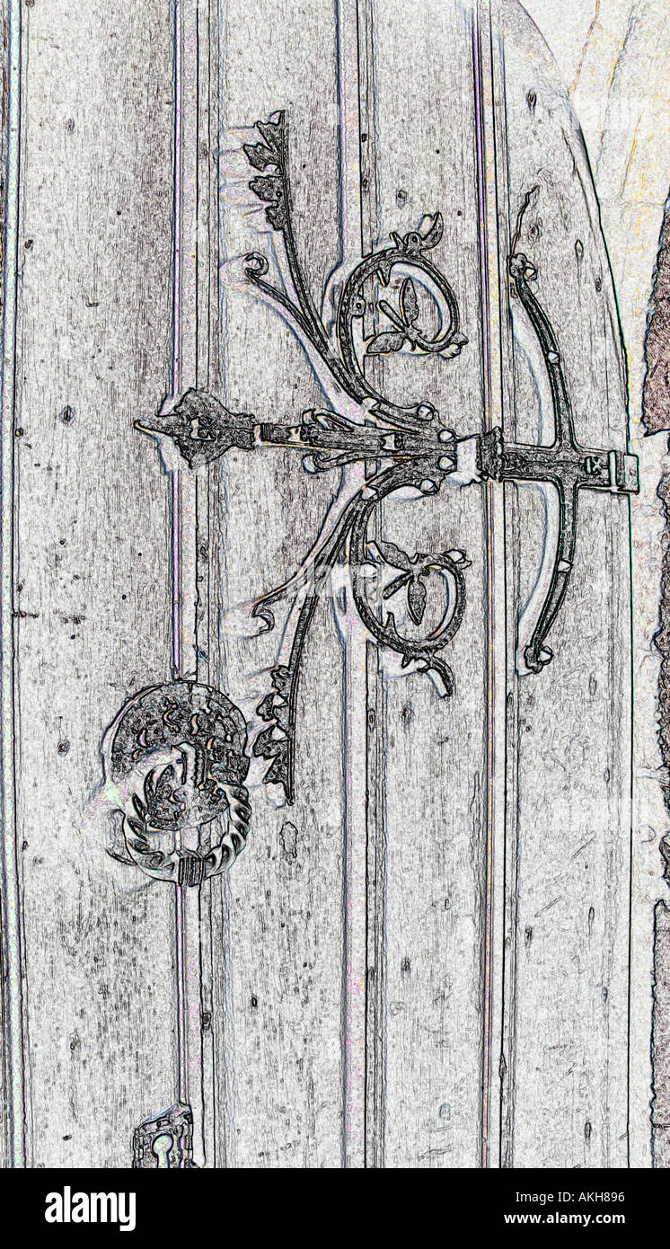 Distorted ornate church door hi-res stock photography and images - Alamy
