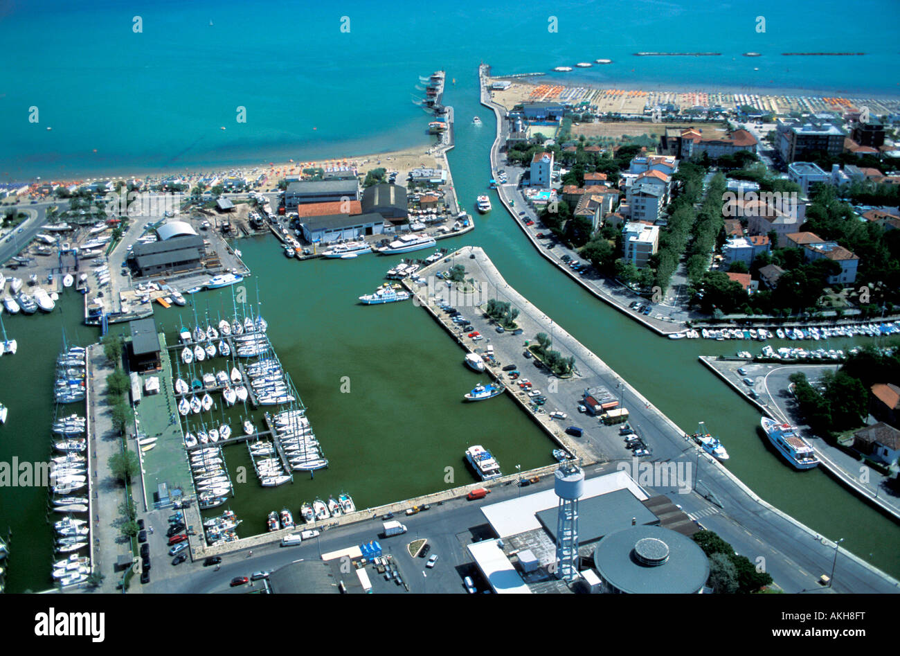 Aerial view, Cesenatico, Emilia Romagna, Italy Stock Photo - Alamy
