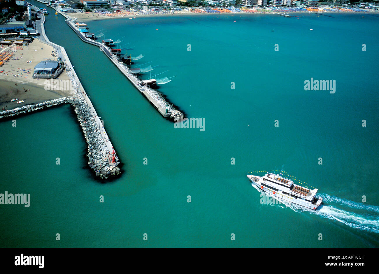 Aerial view, Cesenatico, Emilia Romagna, Italy Stock Photo - Alamy