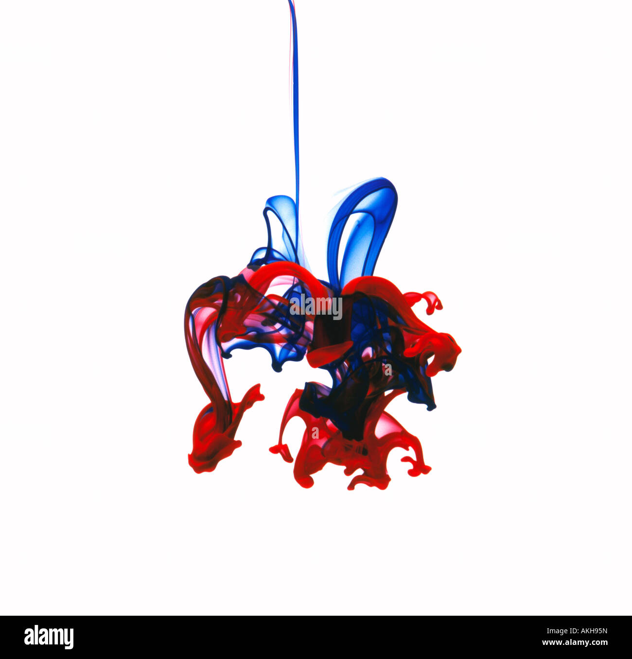 Blue and red inks Stock Photo - Alamy