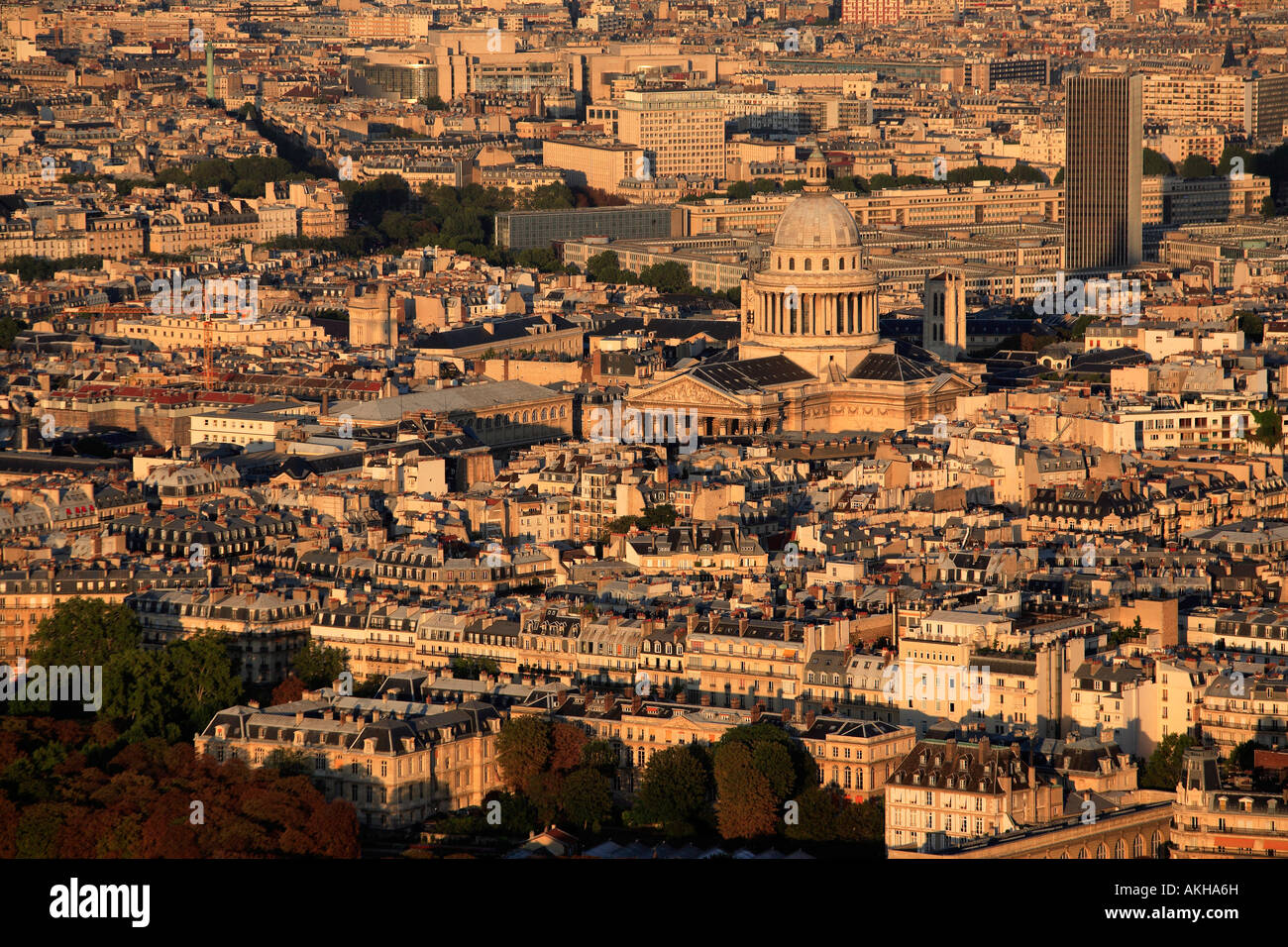 France, Paris, Pantheon in the center Stock Photo - Alamy