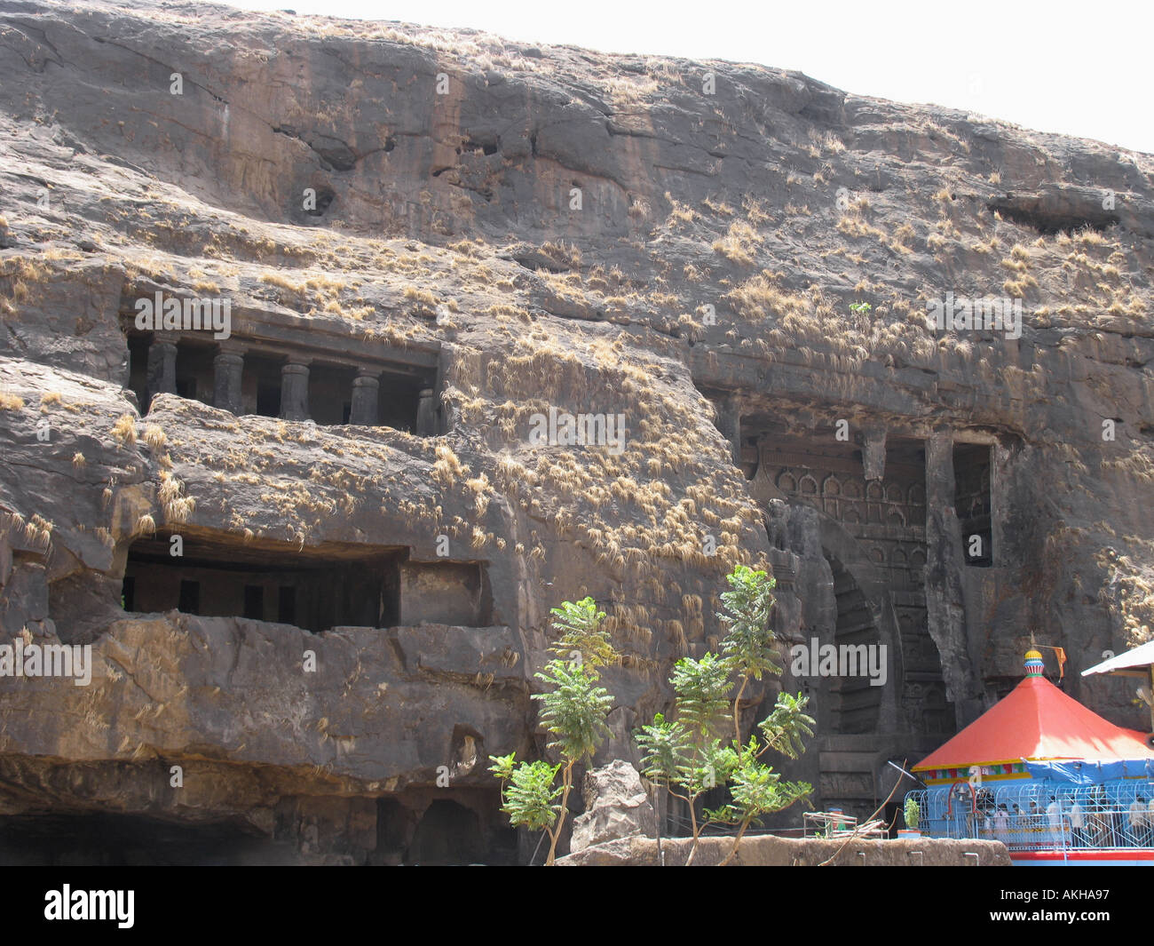 Carla caves. The entrance of the cave is seen. Maharasthra, India Stock ...