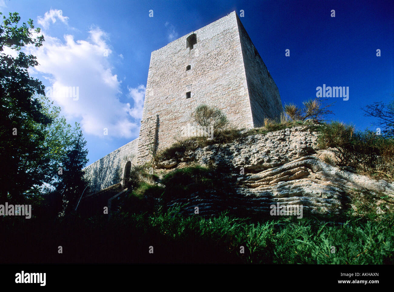 Castle, Sasso Ferrato, Marche, Italy Stock Photo - Alamy
