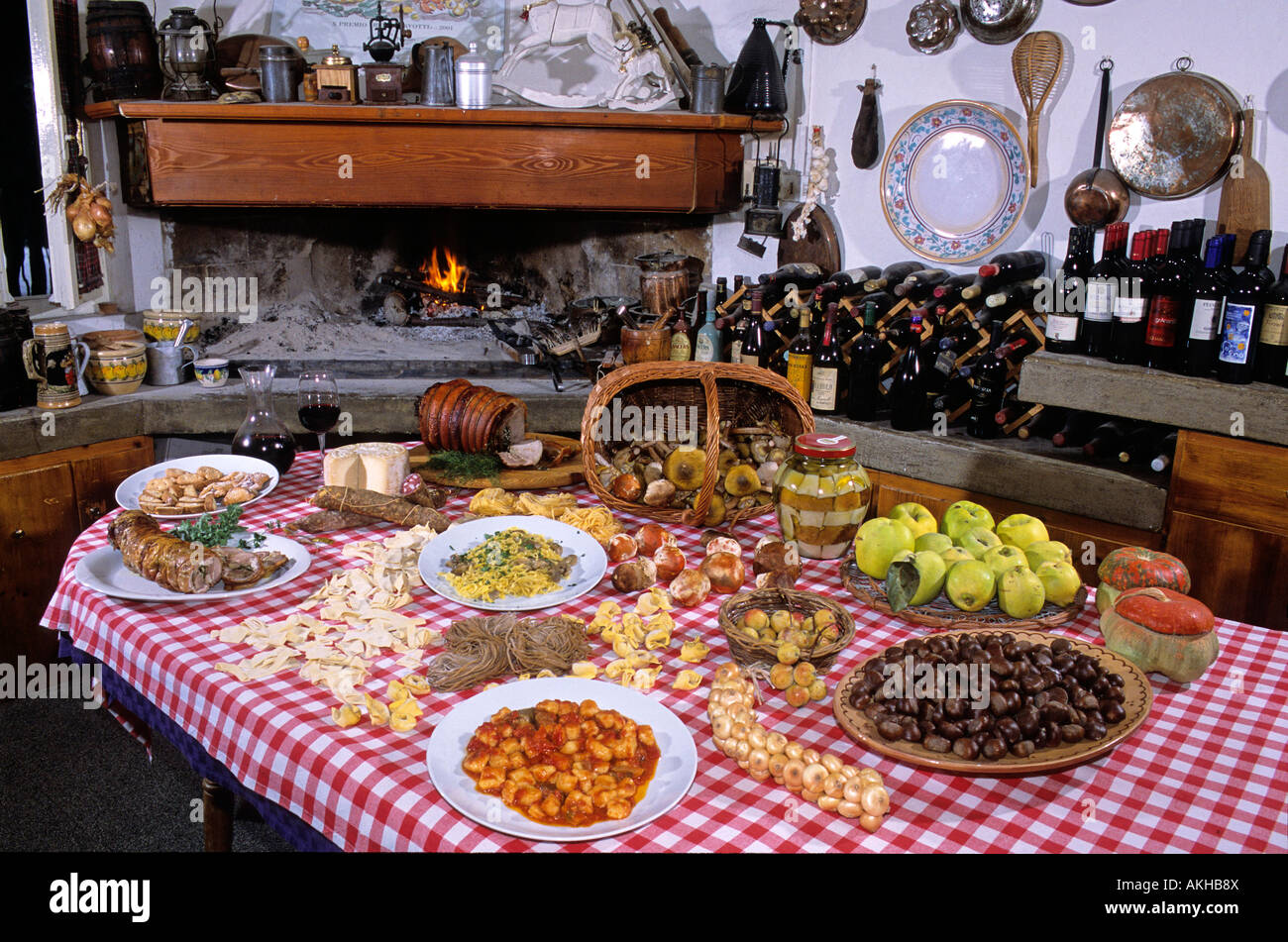 Typical food, Serra San Quirico, Marche, Italy Stock Photo - Alamy