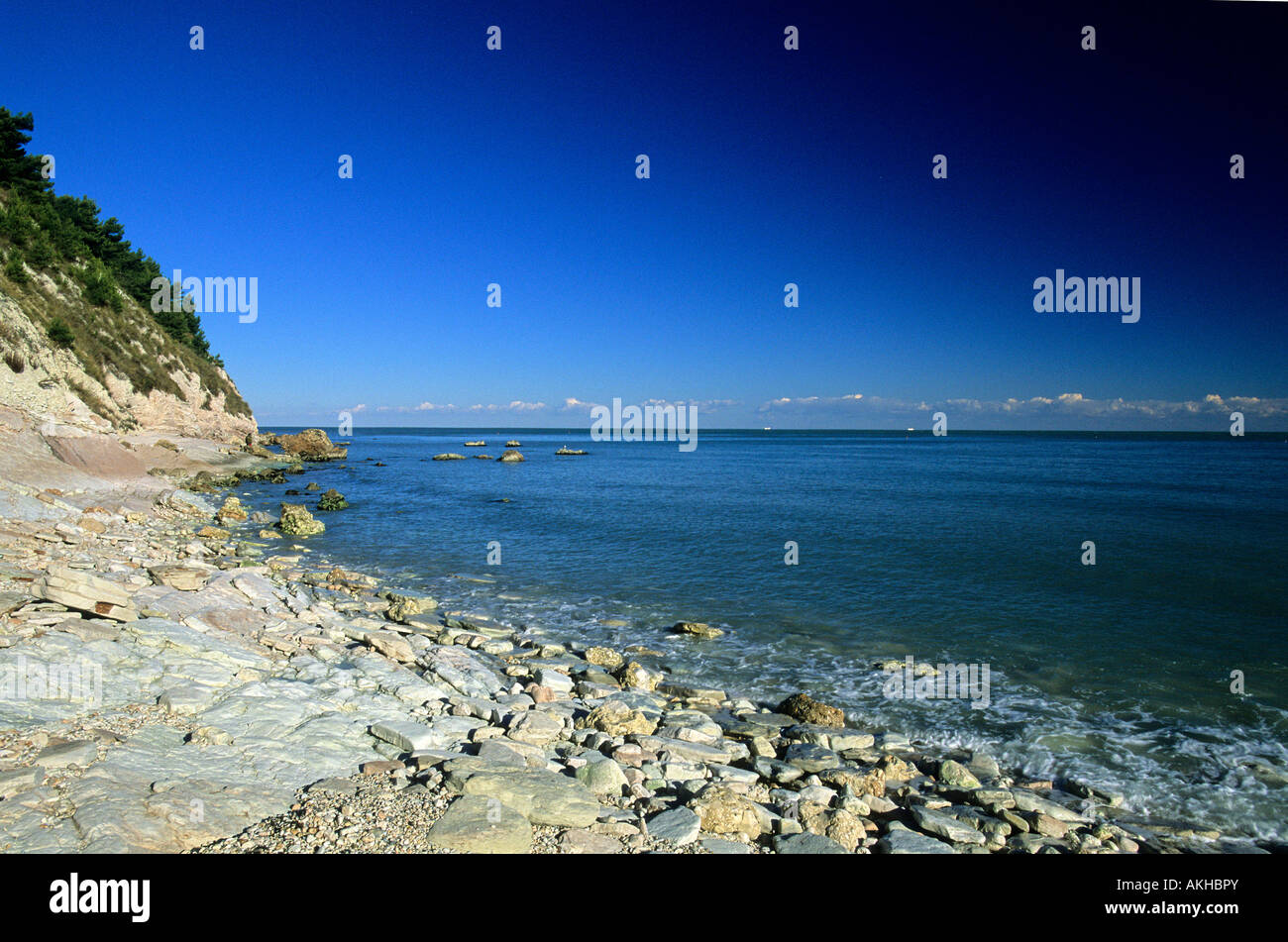 Sassi Neri beach, Sirolo, Marche, Italy Stock Photo - Alamy