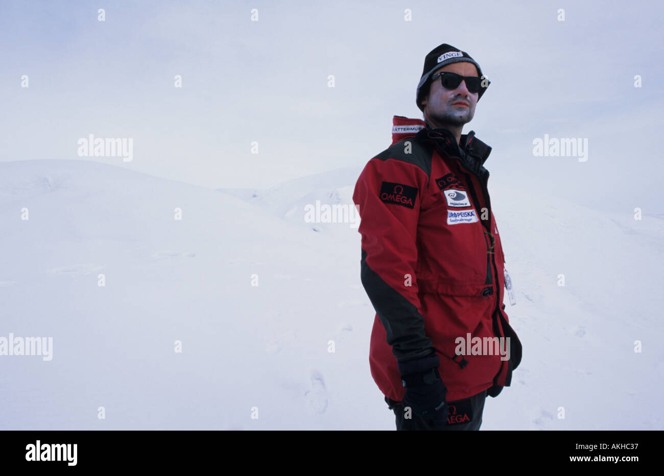 Man on the Greenlandic icecap Stock Photo - Alamy