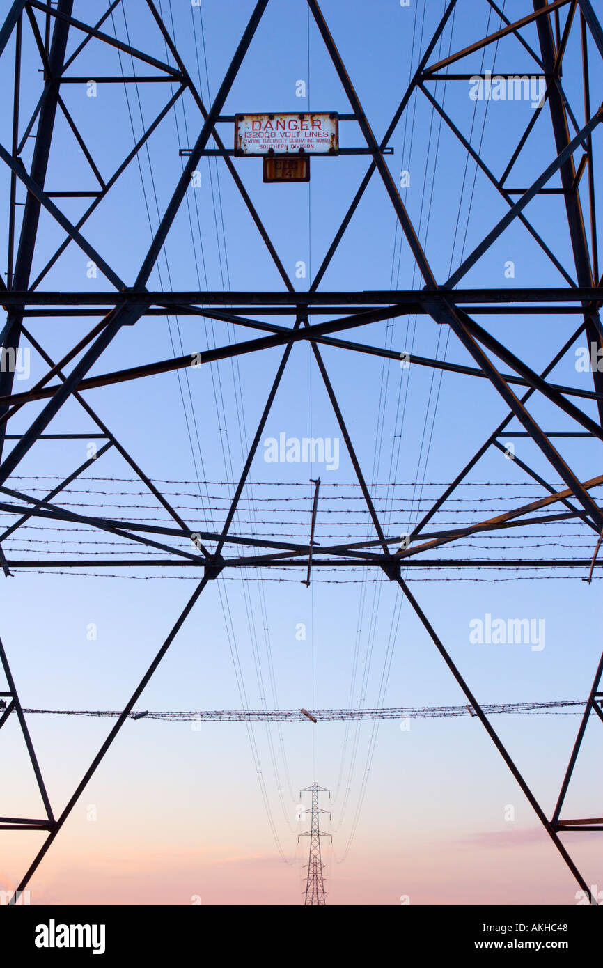 Radley pylon at sunrise 1 Stock Photo - Alamy