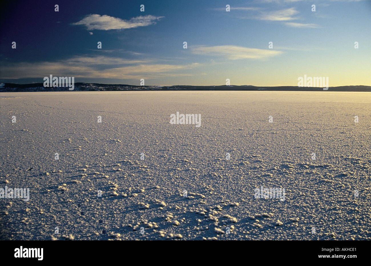 Frozen lake in Dalarna county Sweden Stock Photo - Alamy
