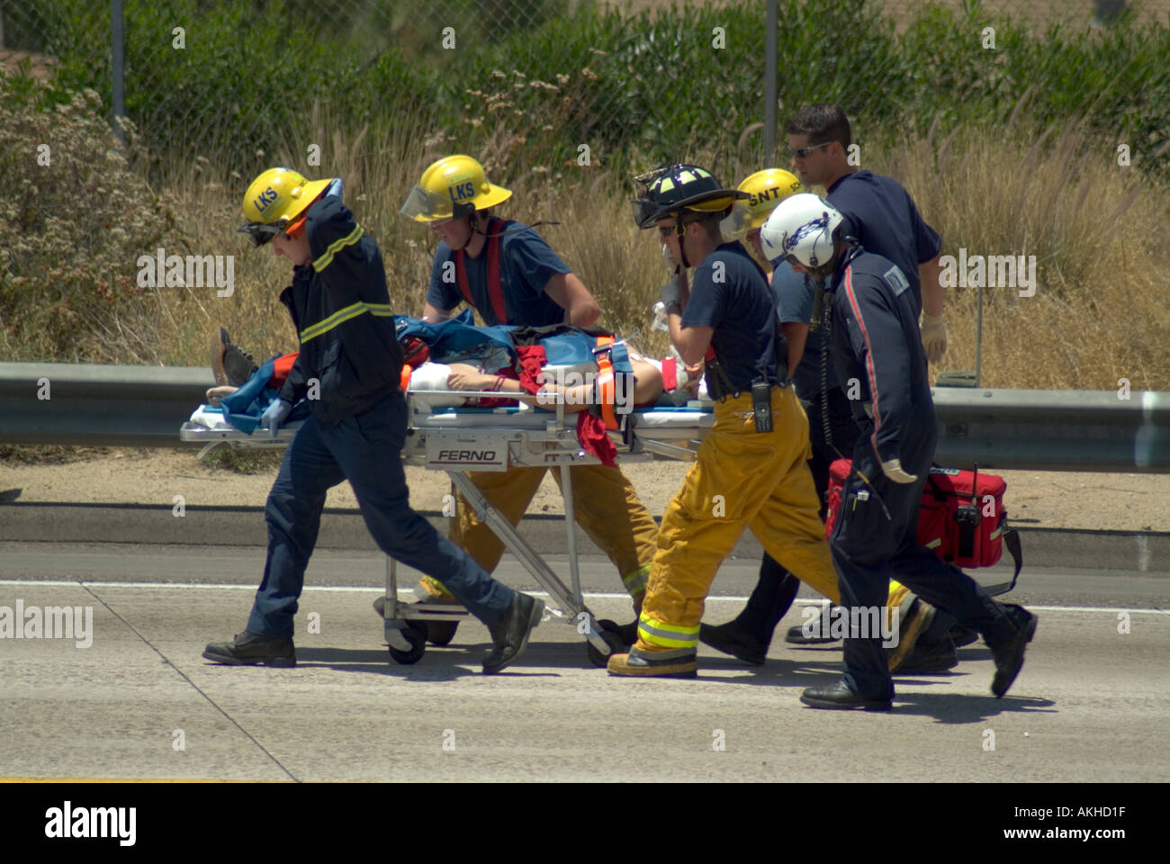 Paramedics in Action Stock Photo - Alamy