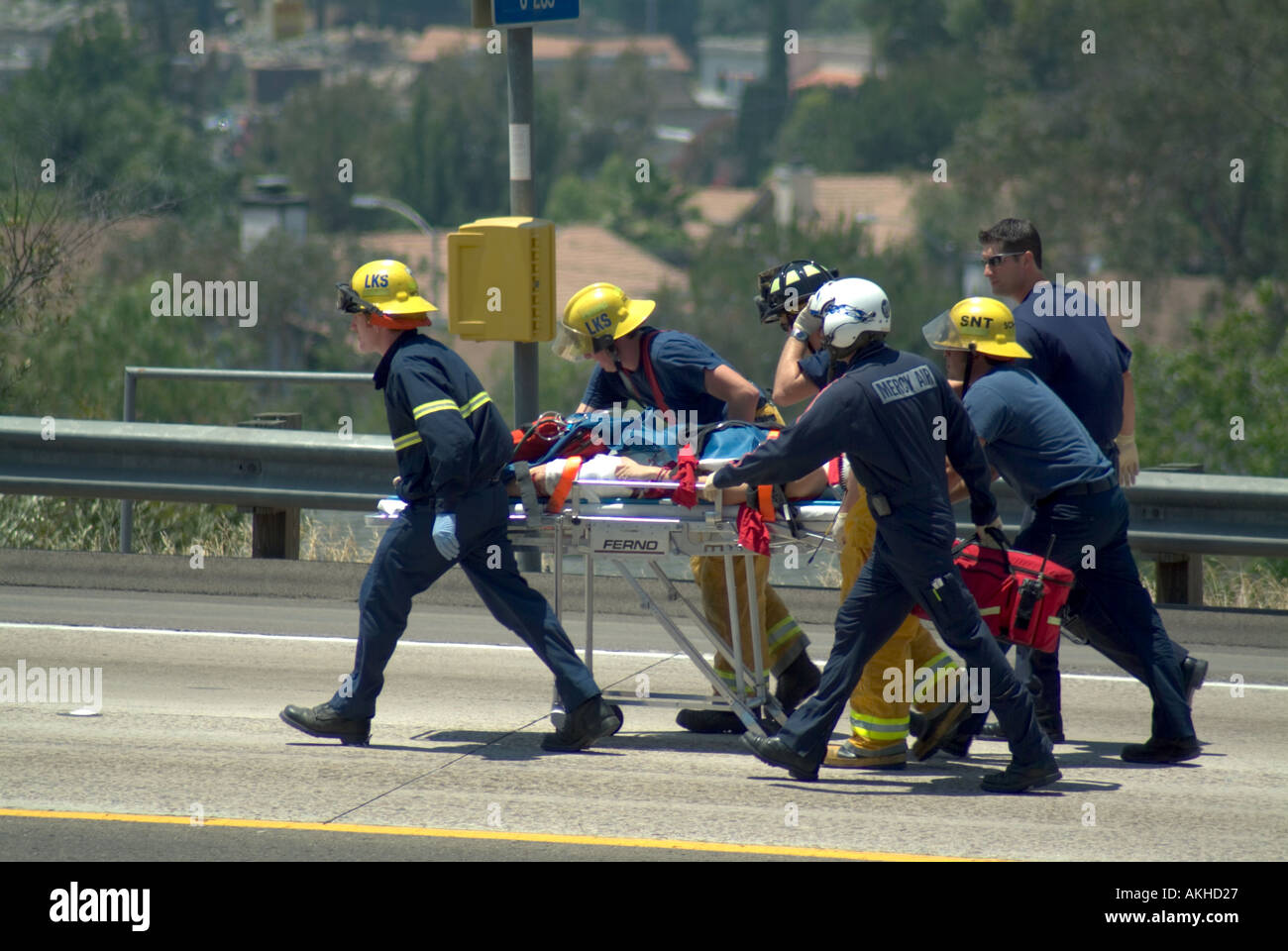 Paramedics in Action Stock Photo - Alamy