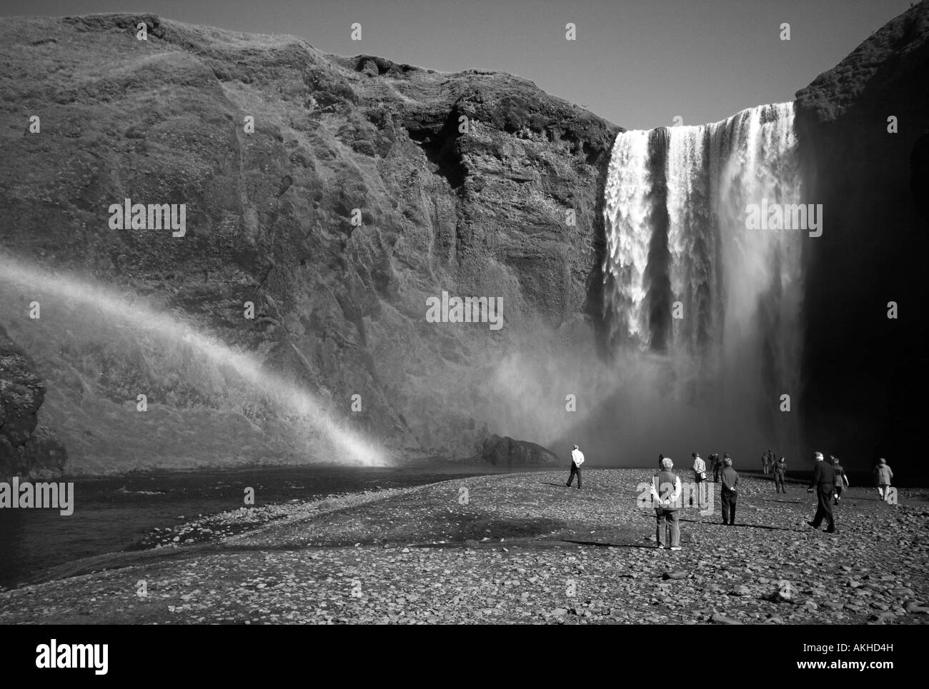 Rainbow, Skogafoss Waterfall, Skogar, Iceland Stock Photo - Alamy