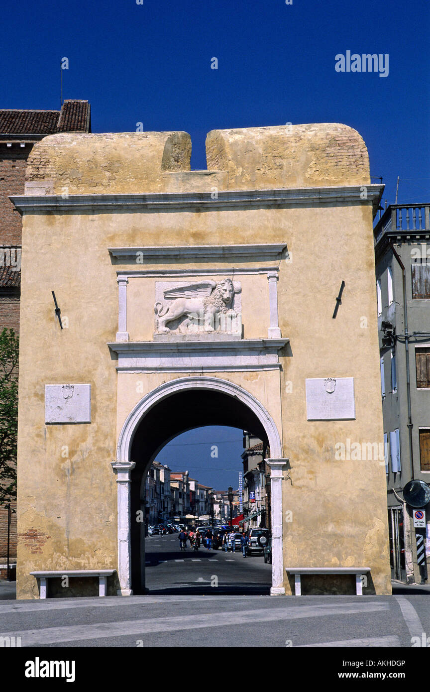 City gate, Chioggia, Veneto, Italy Stock Photo - Alamy