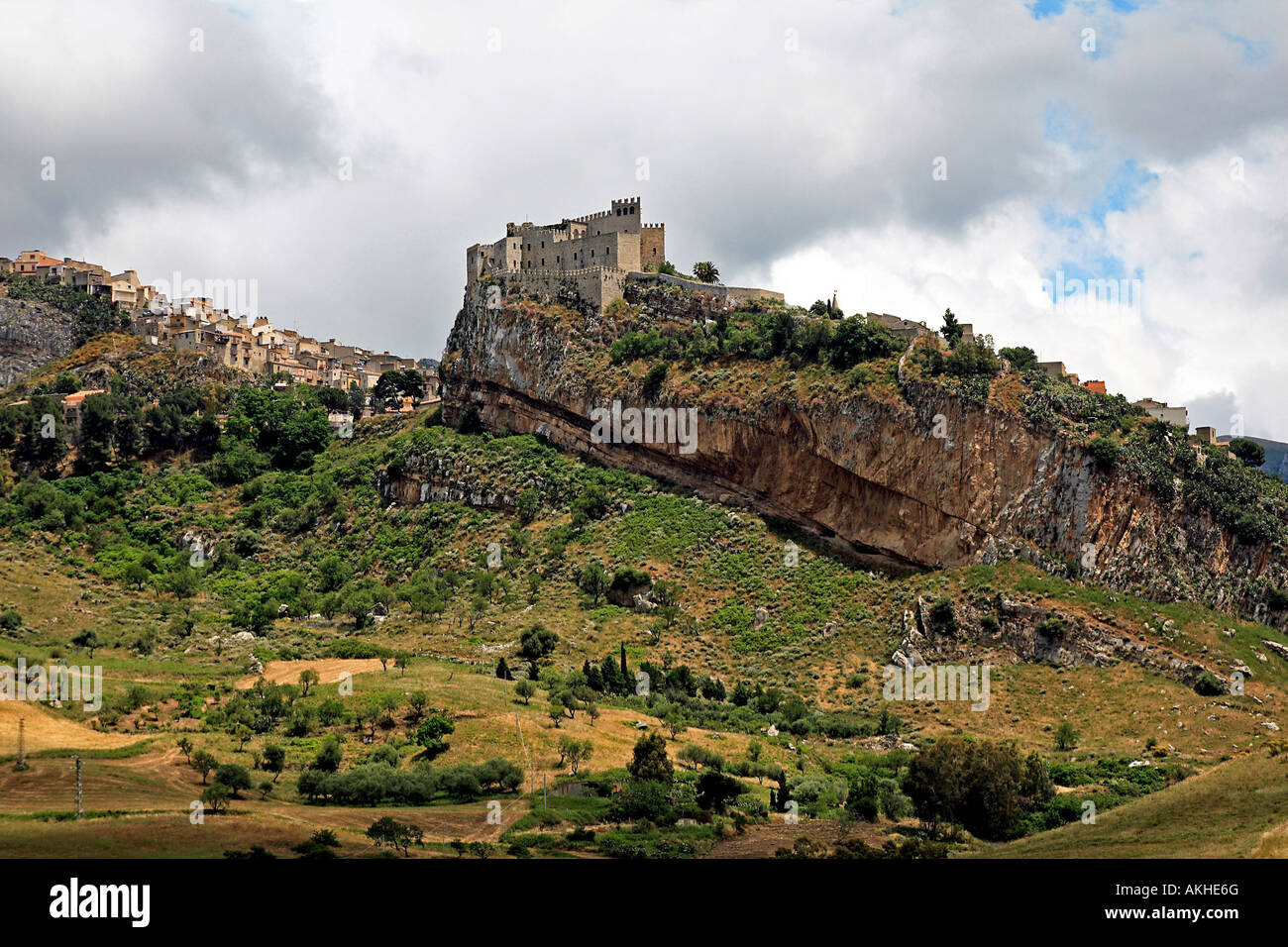 Norman castle (The biggest in Sicily), Caccamo, Sicily, Italy Stock ...