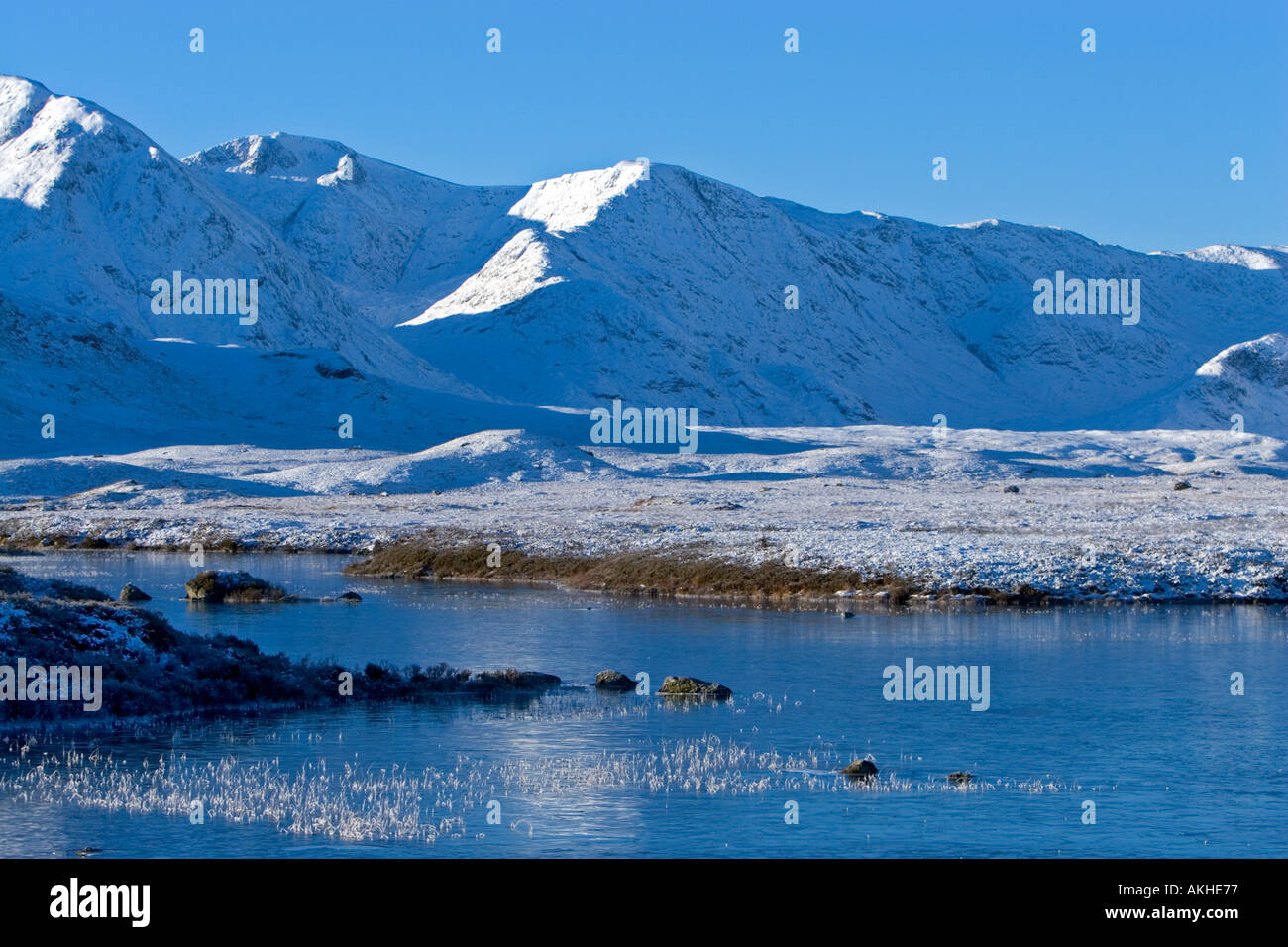 Winter on Rannock moor in the Scottish highlands uk Stock Photo - Alamy