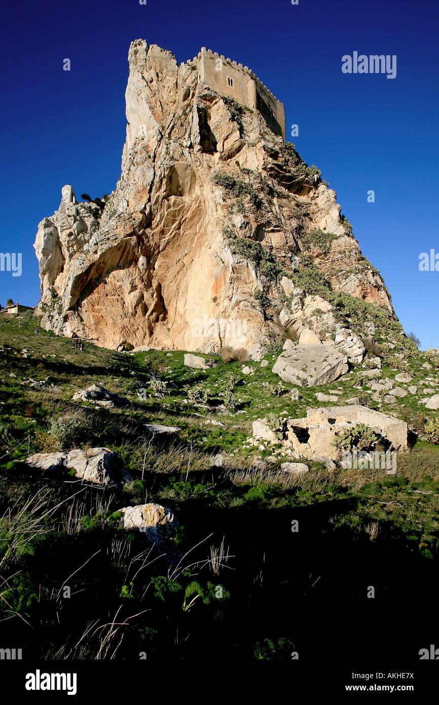 Castle, Mussomeli, Sicily, Italy Stock Photo - Alamy