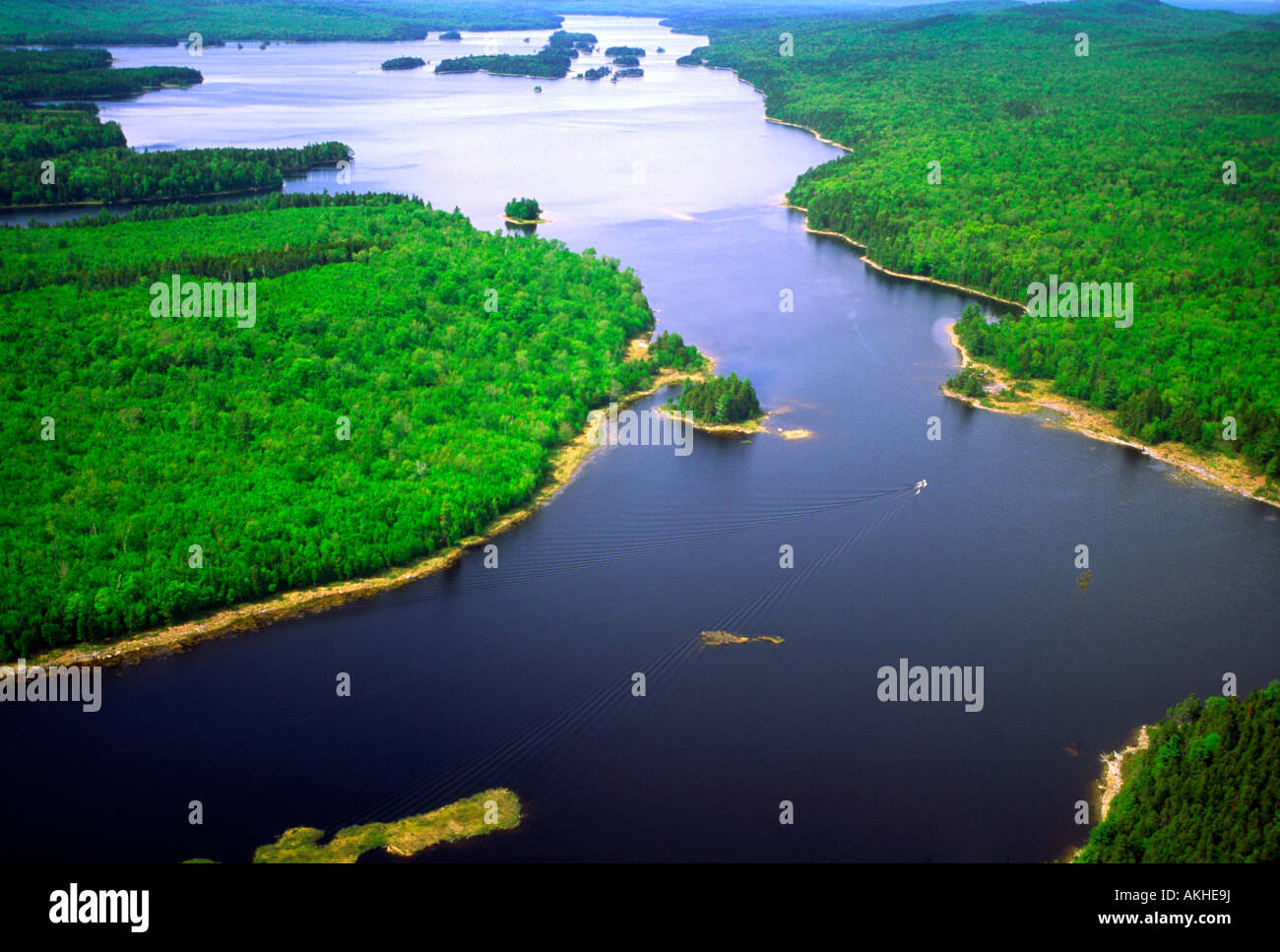 Moosehead Lake in Maine from the air Stock Photo - Alamy