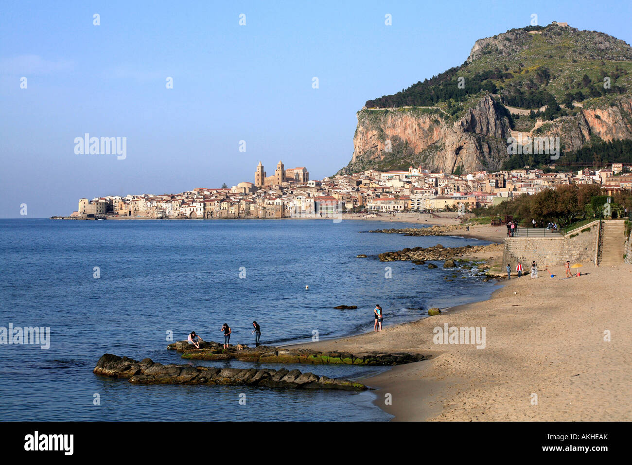 Seaside, Cefalï¿½, Sicily, Italy Stock Photo - Alamy