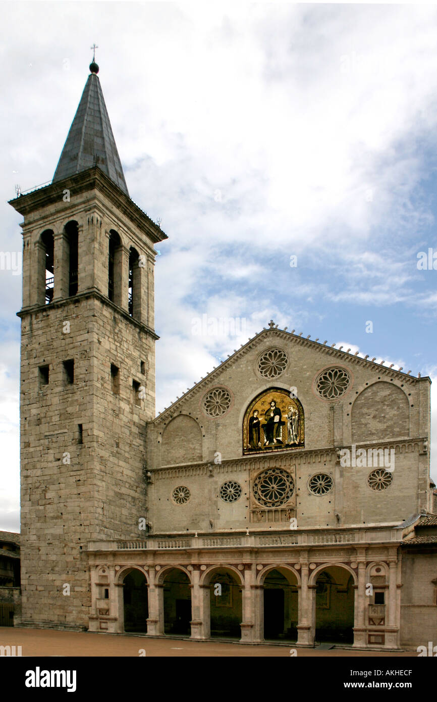 Front of Spoleto Cathedral Umbria Italy Stock Photo - Alamy