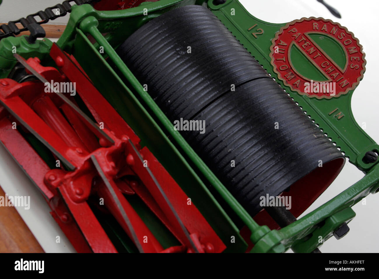 A vintage Ransomes lawn mower Stock Photo - Alamy