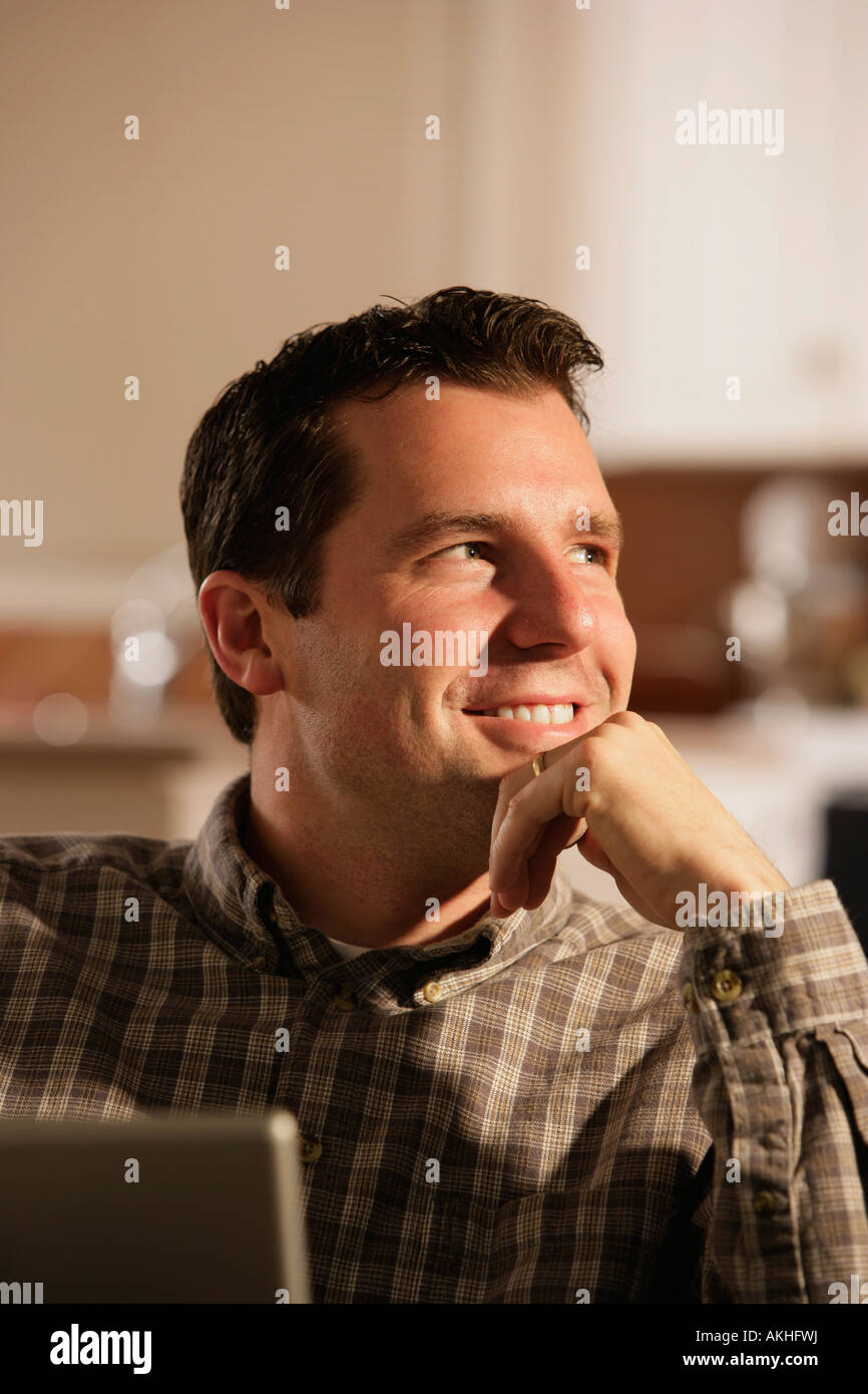Front view of a man smiling Stock Photo - Alamy