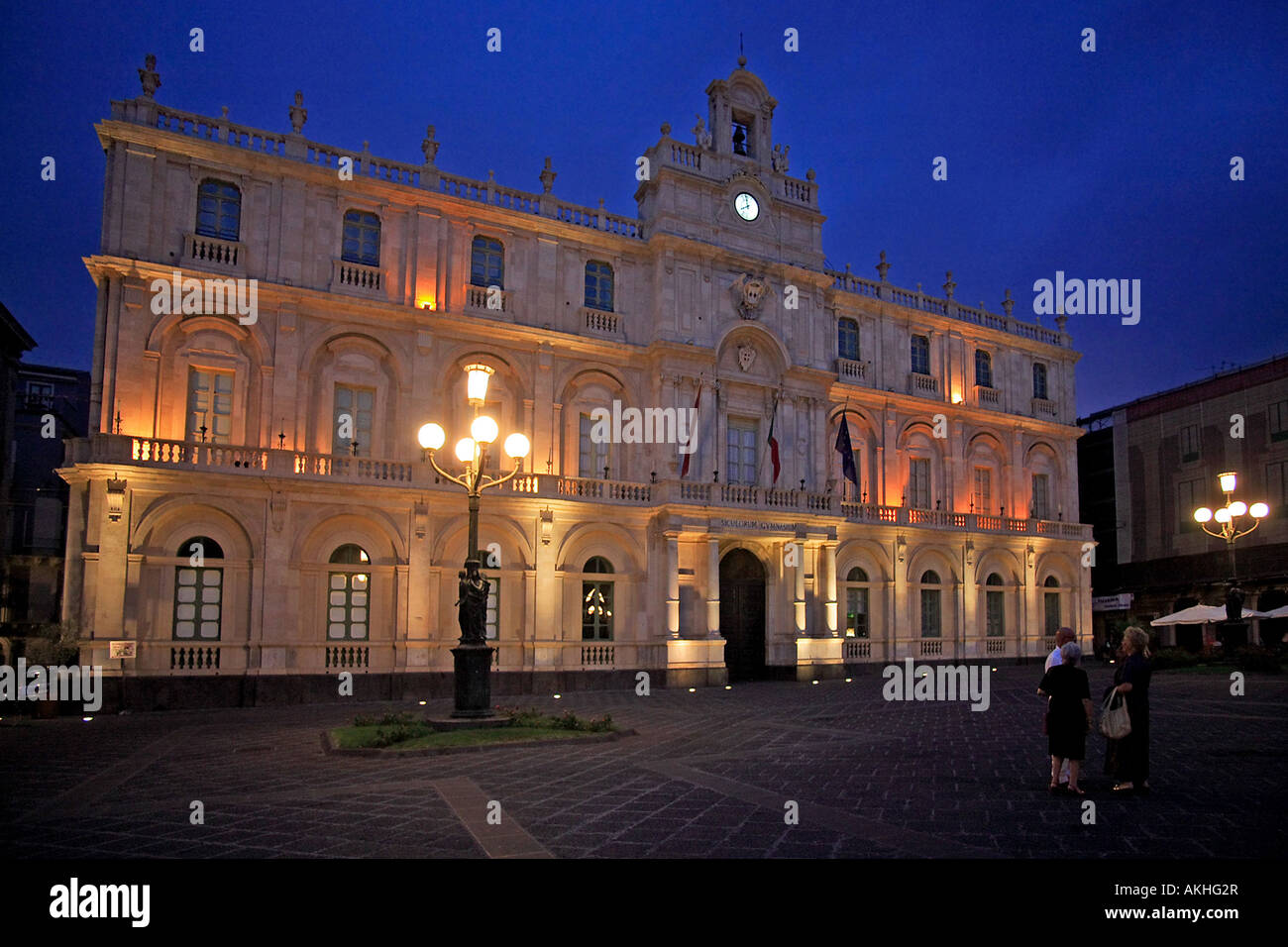University palace, Catania, Sicily, Italy Stock Photo - Alamy
