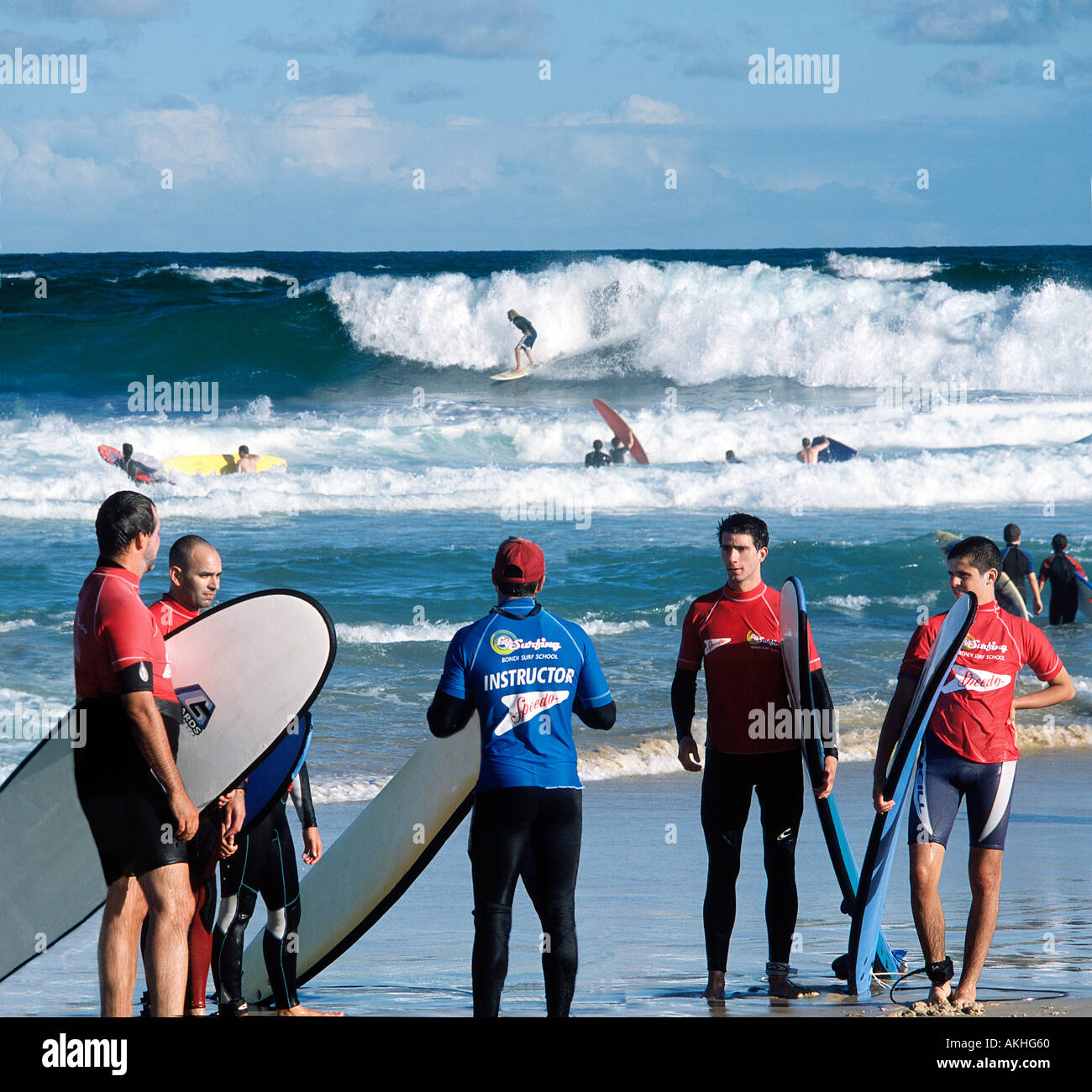Bondi Beach instructor at surf school Bondi Beach NSW Australia Stock ...