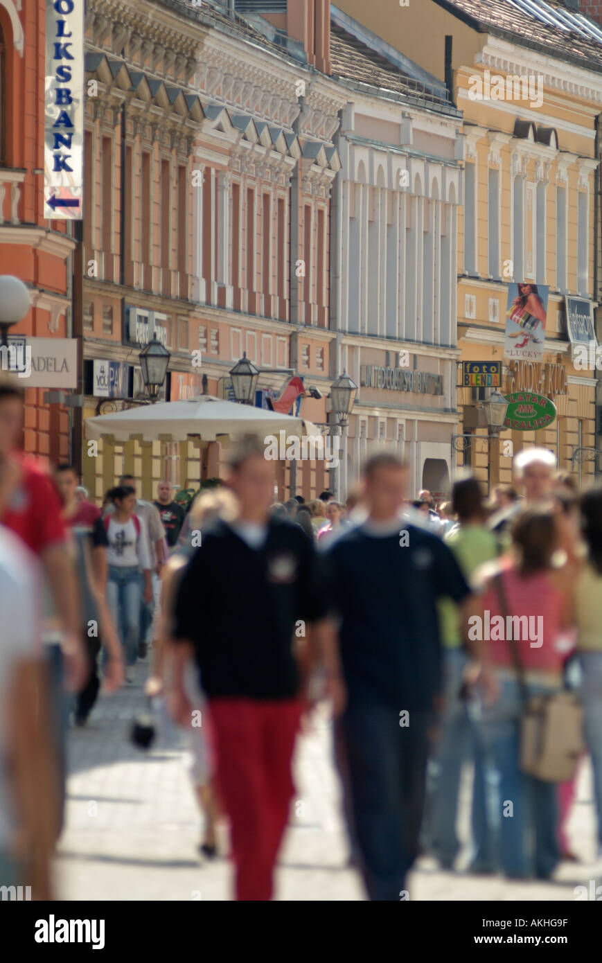 Hustle and Bustle of a Crowded European City Street Stock Photo - Alamy