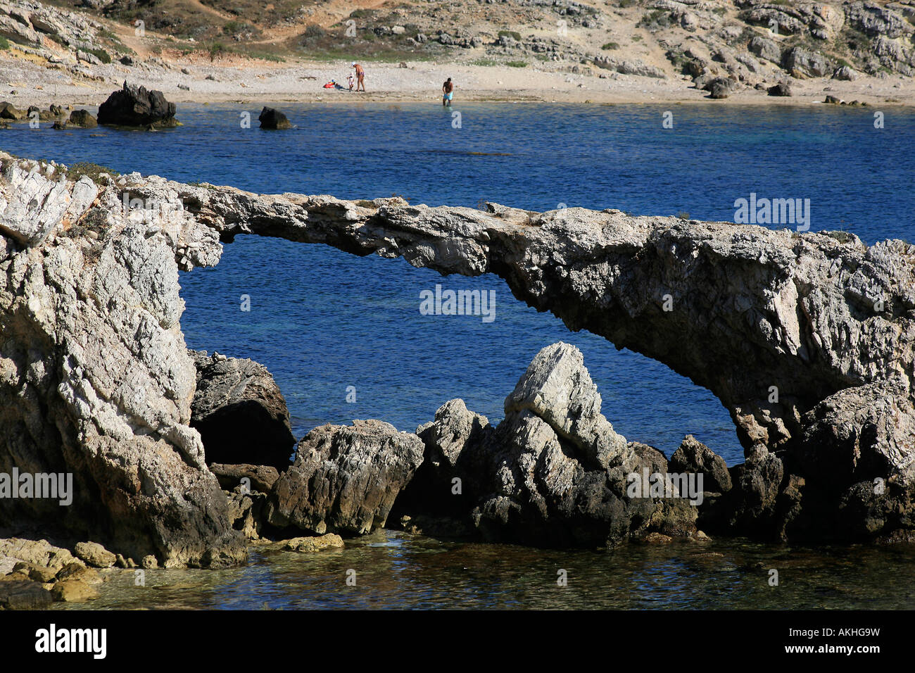 Cala Rotonda creek, Favignana island, Aegadian Islands, Sicily, Italy ...