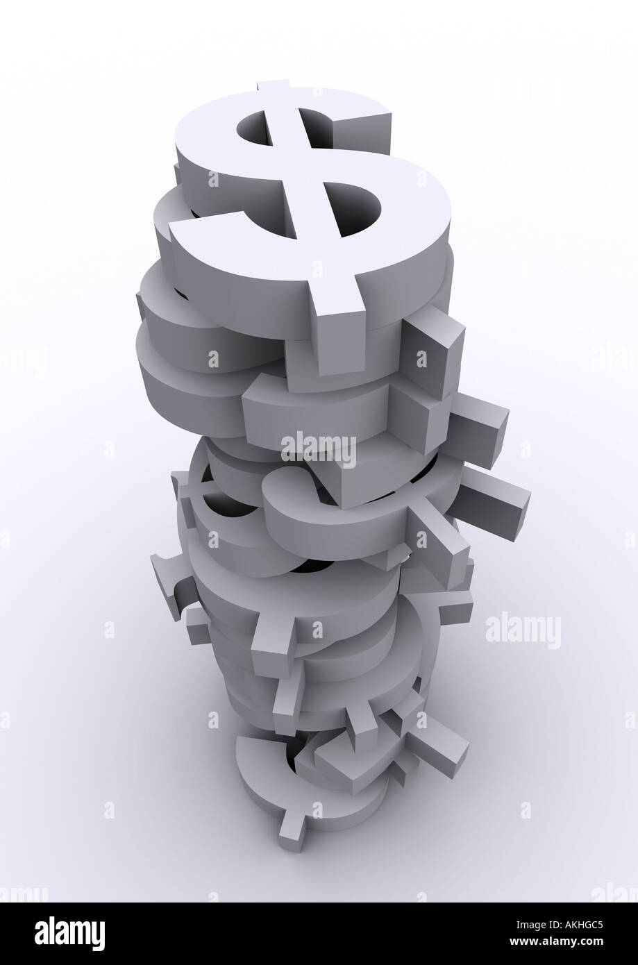 stack of dollar sign Stock Photo - Alamy