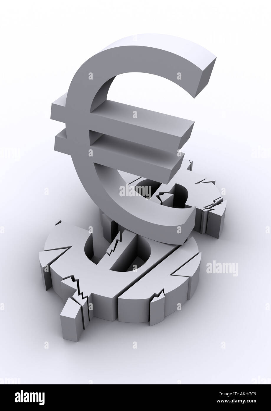 euro versus dollar Stock Photo - Alamy