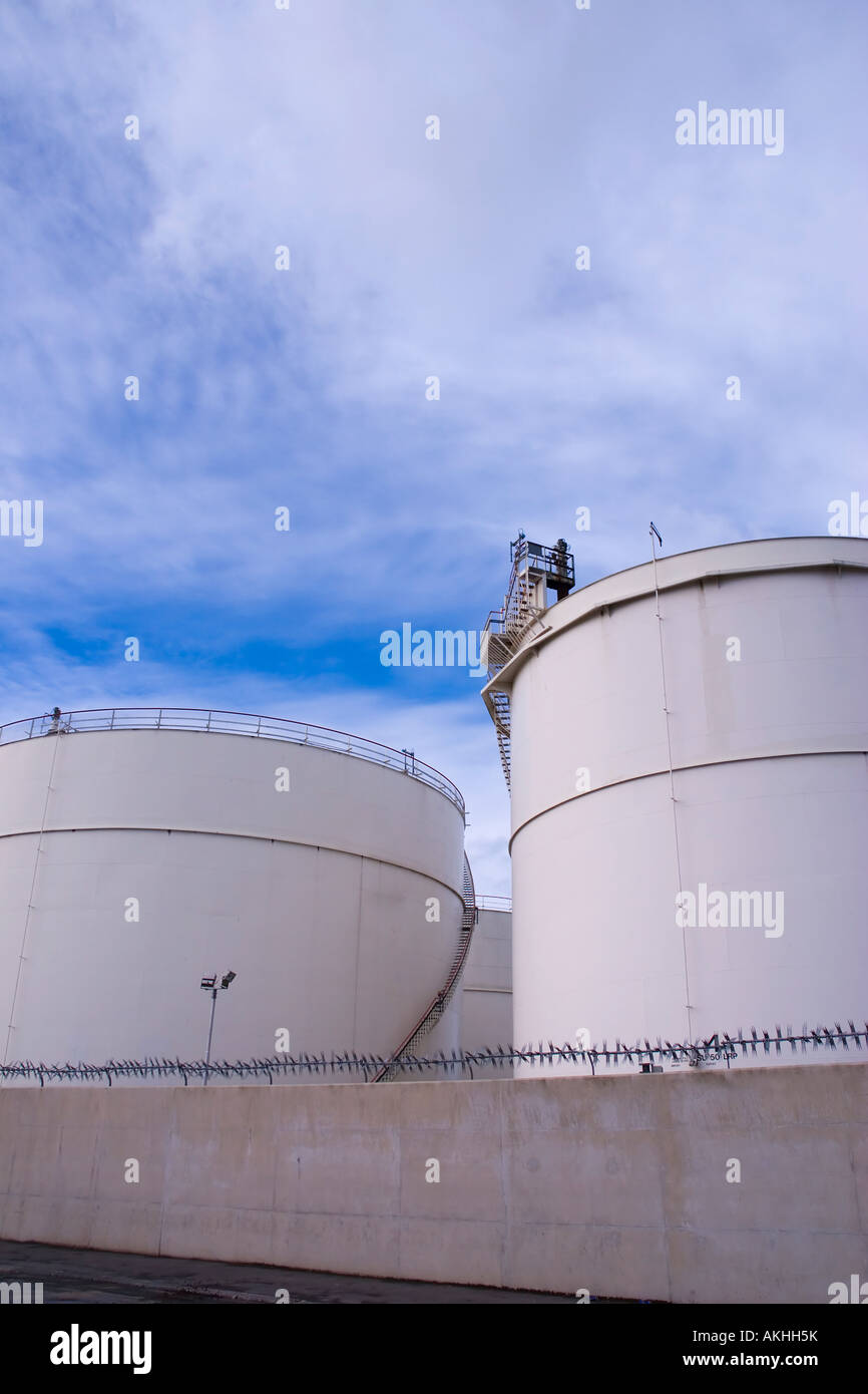 Fuel storage towers Stock Photo - Alamy